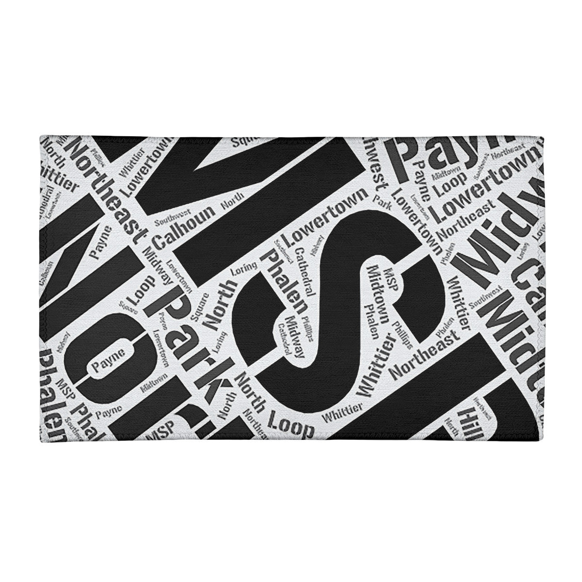 East Urban Home Rand Cites City Barhood Districts Flatweave Black Area ...