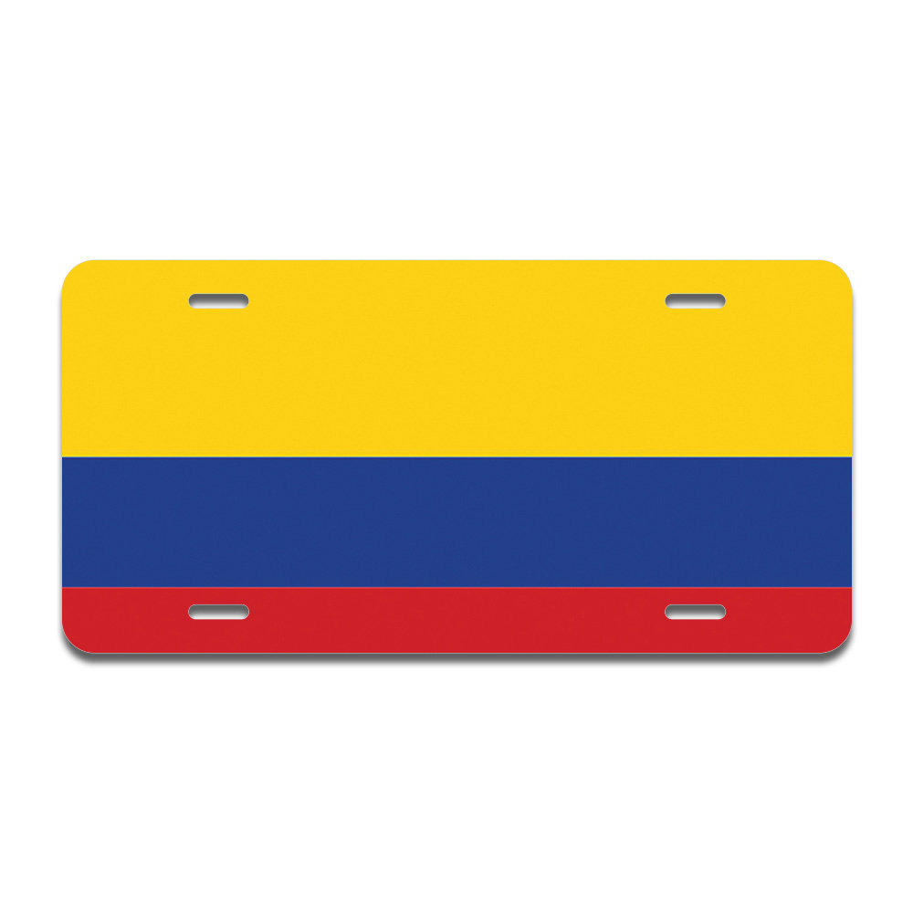SignMission Colombian Flag Aluminum Plate Frame | Wayfair