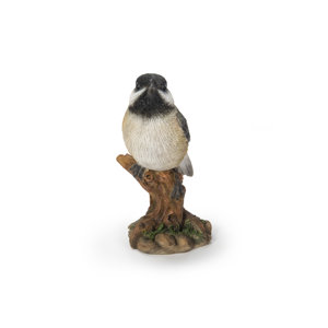 Hi-Line Gift Ltd. Chickadee Peeking On Stump Garden Statue & Reviews ...