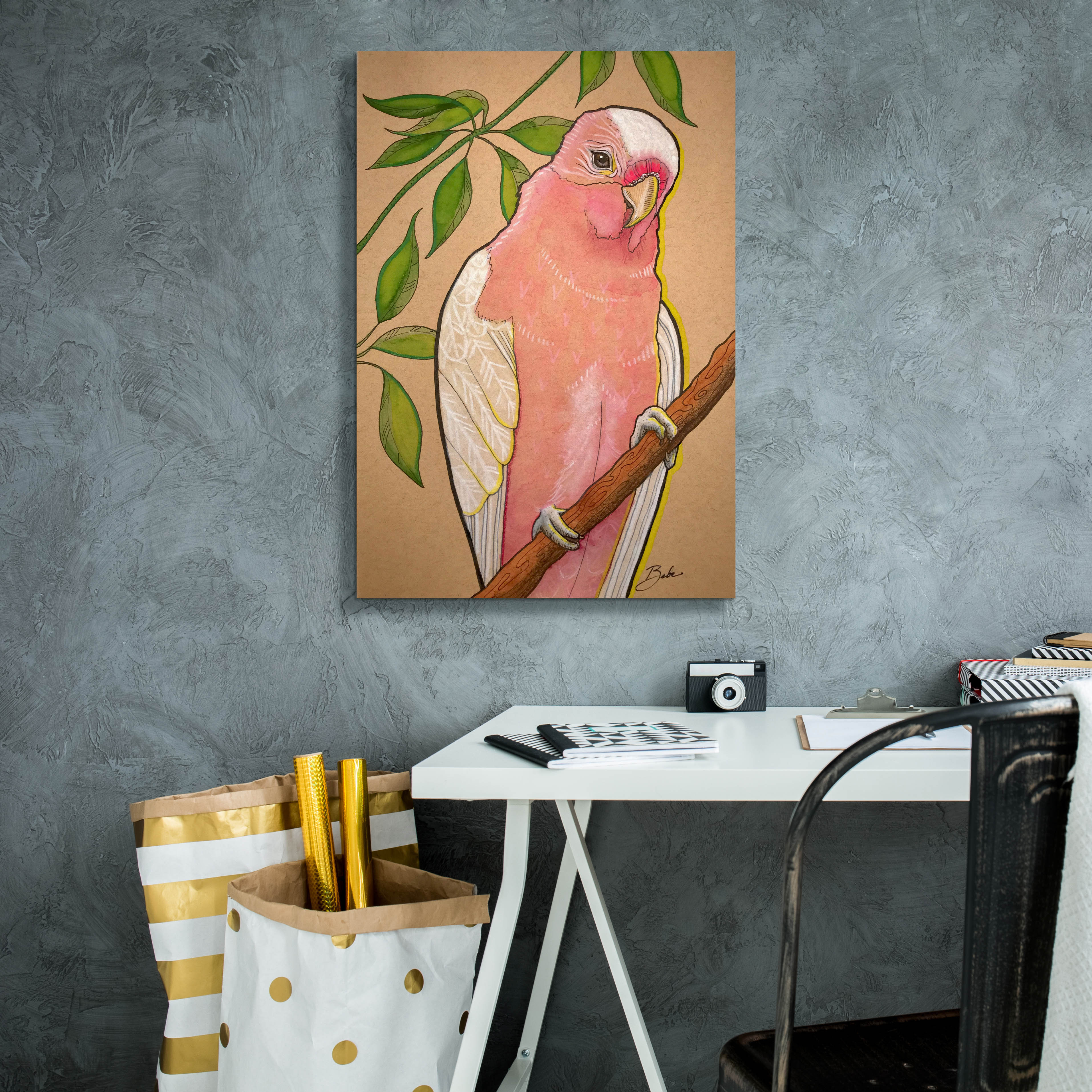 Bay Isle Home™ 'Pink Parrot' by Bebe Keith Canvas Wall Art, 18" x 26 ...