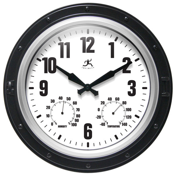 Infinity Instruments Forecaster Outdoor Clock Wall Clock - Wayfair Canada