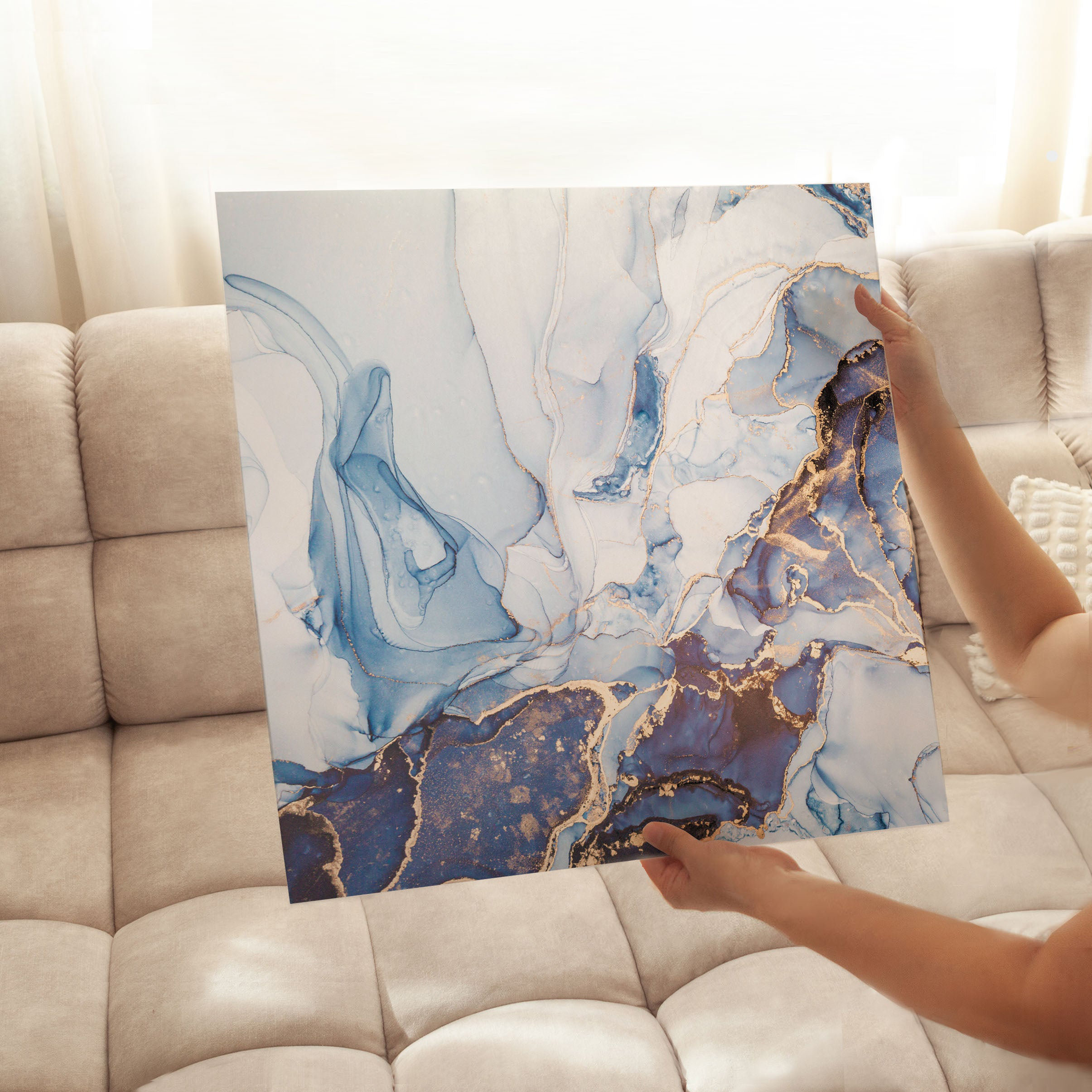 Wrought Studio™ Abstract Abstract Square Geode Modern Unframed Art ...