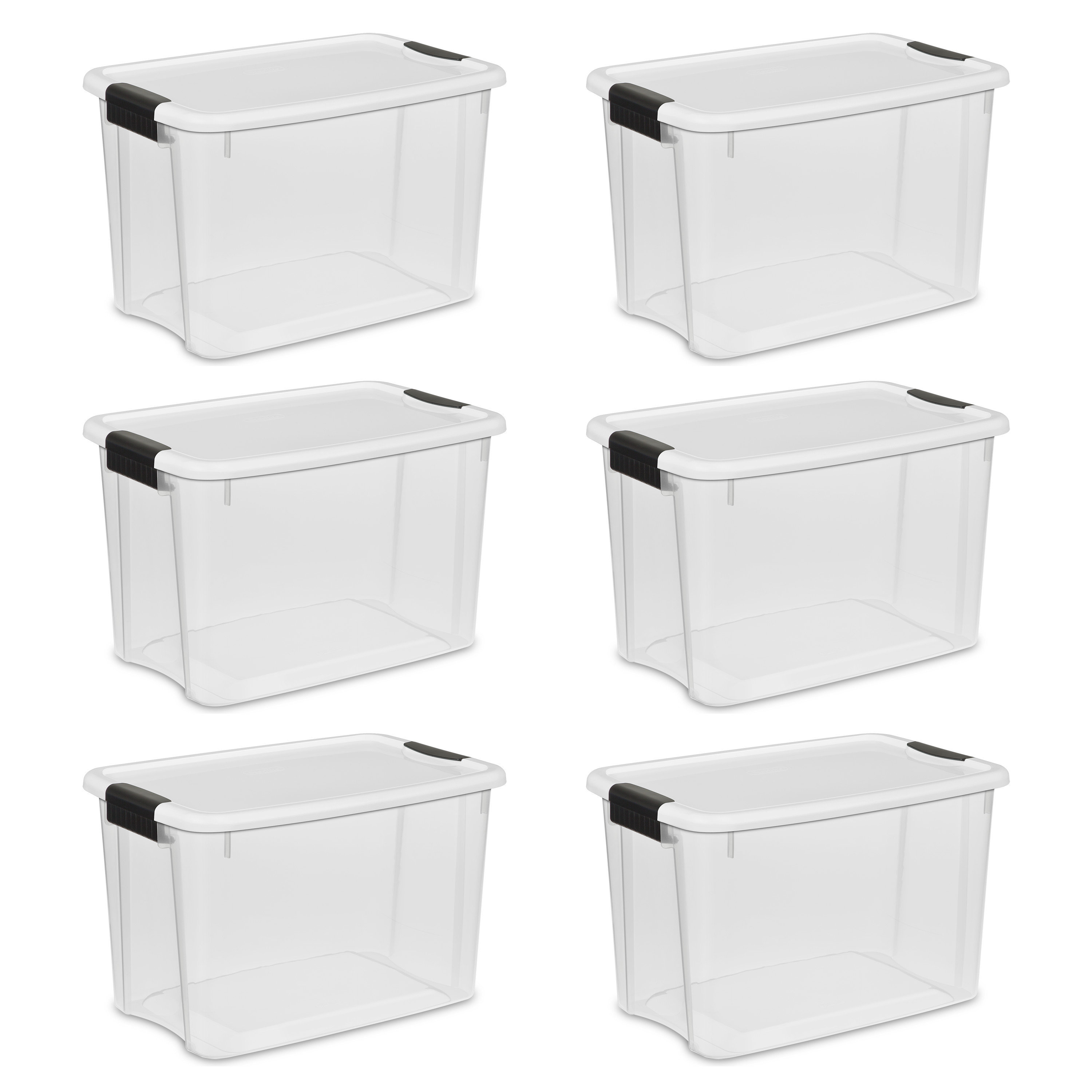 Sterilite 30 Qt Ultra Latch Box, Stackable Storage Bin, Lid, Heavy Duty ...