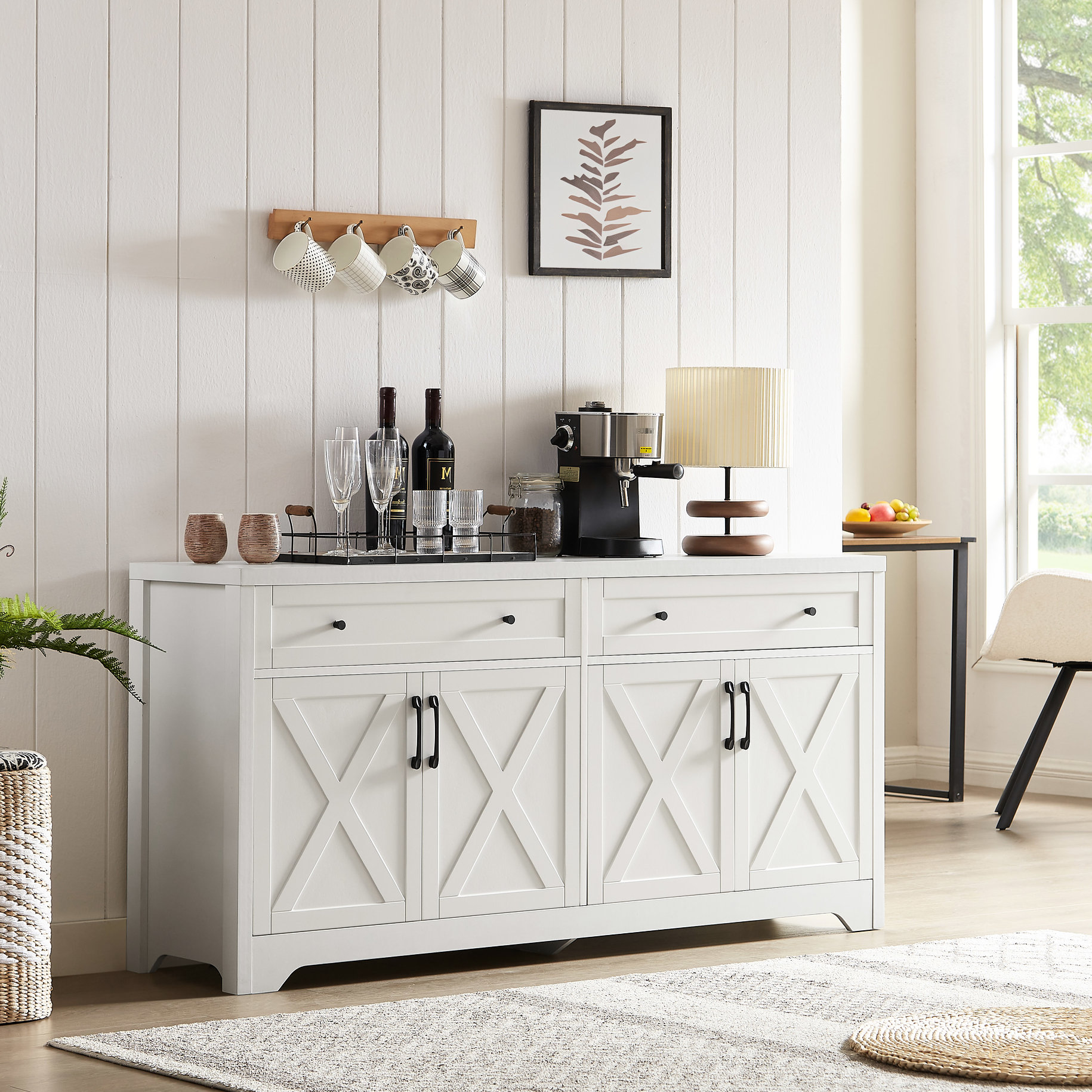 Latitude Run® White Tv Cabinet With Pure Color - 61 Inch ...