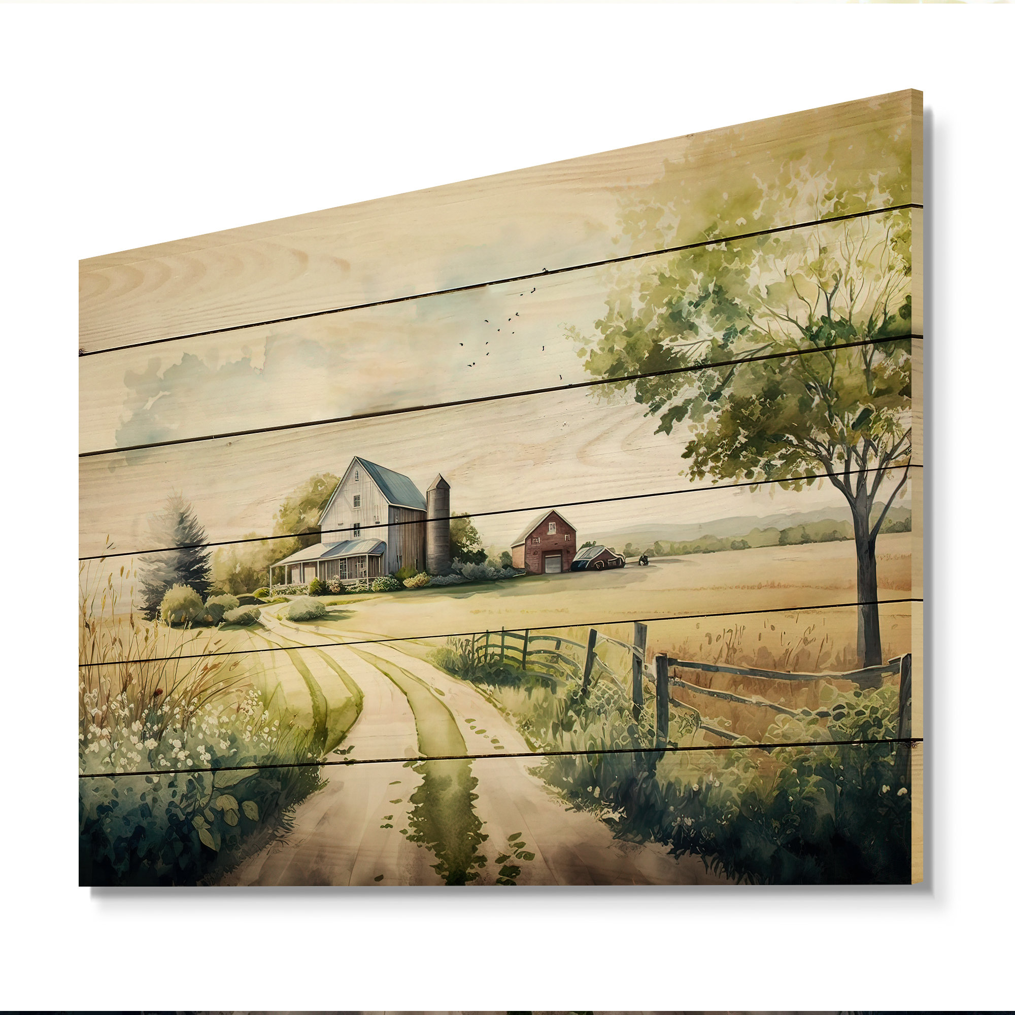 August Grove Sylvere Welcome To The Farm IV - Country Wood Wall Art ...