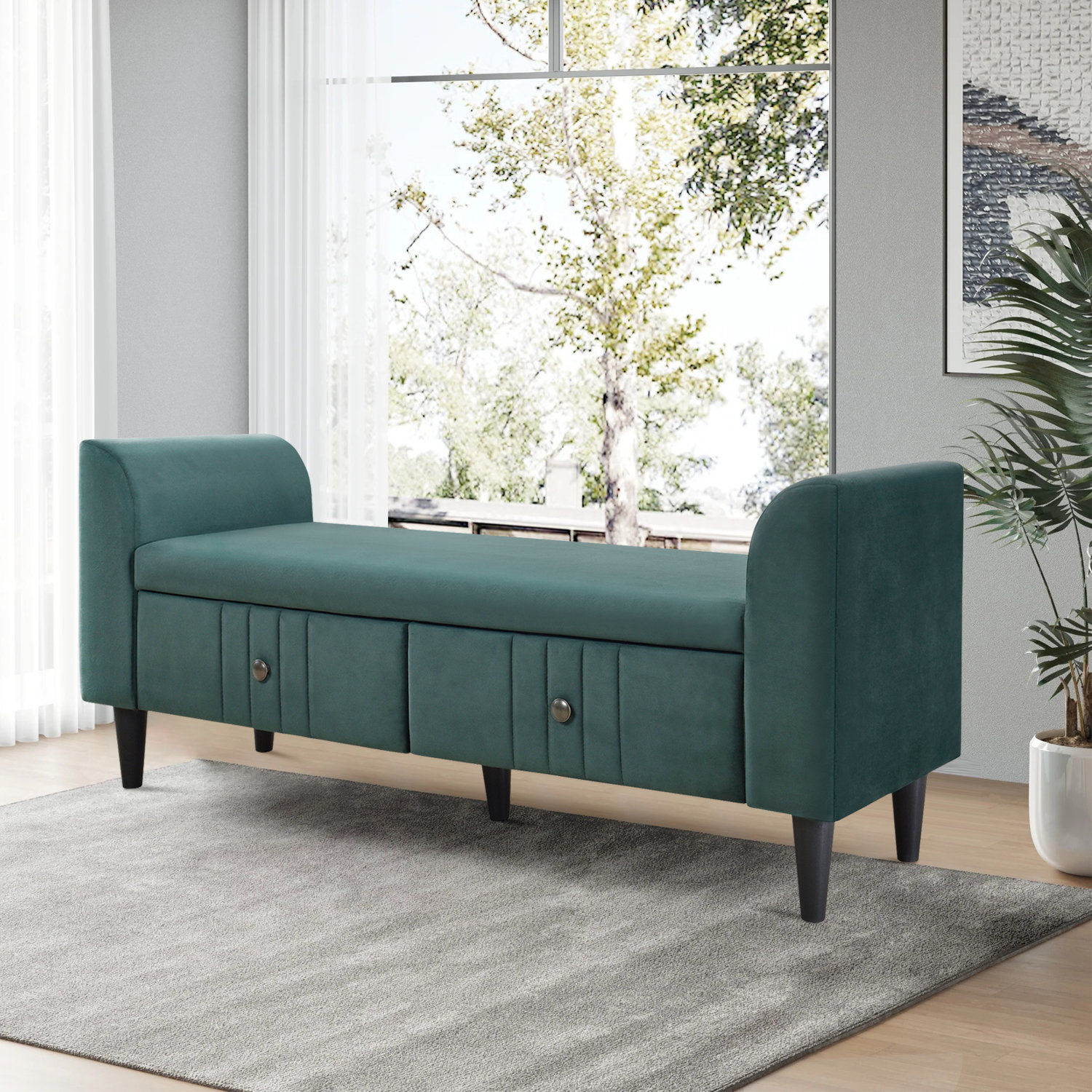 Hokku Designs Daytwon Drawers Storage Bench | Wayfair