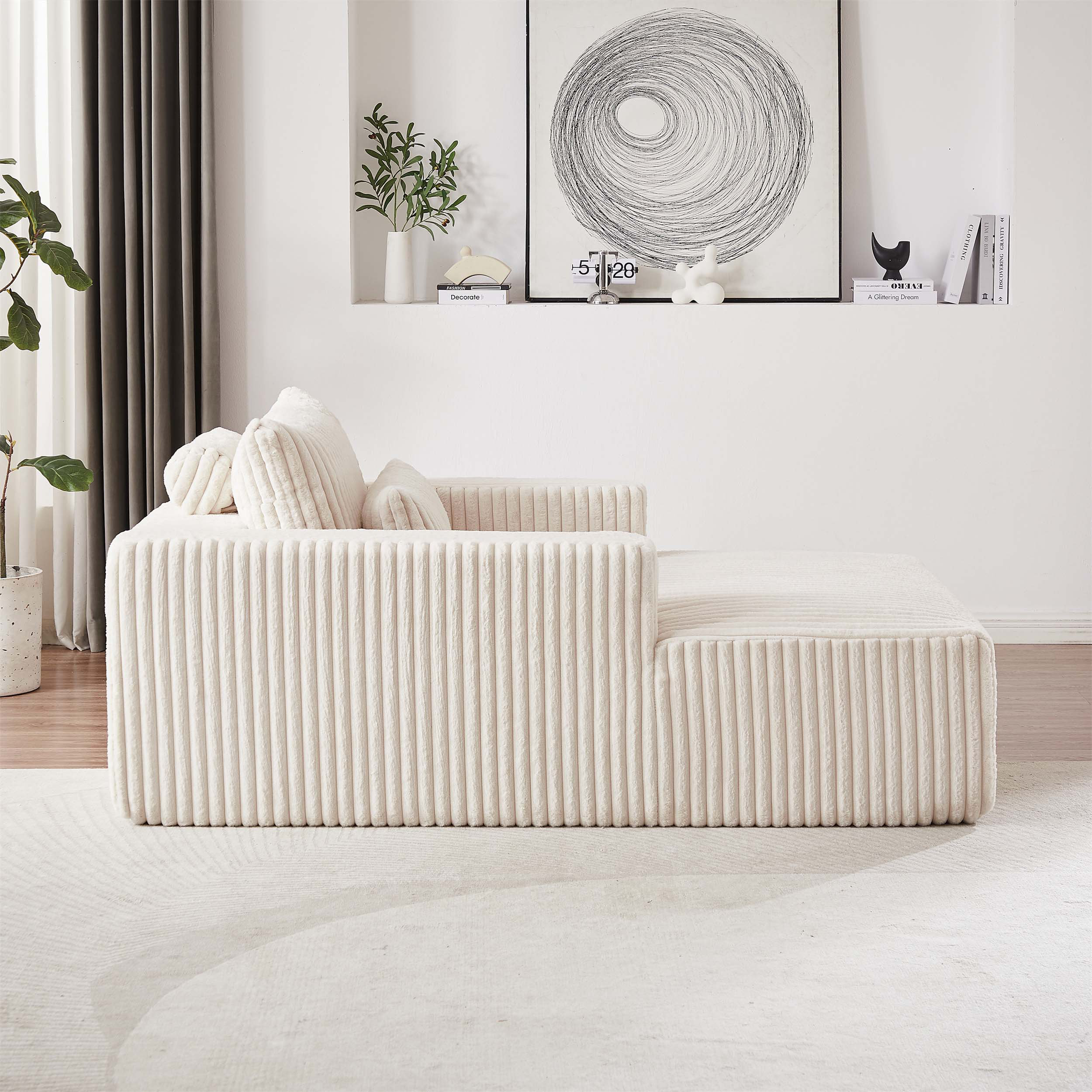 Latitude Run® Comfortable Corduroy Sponge Sofa Lounge Chair with ...