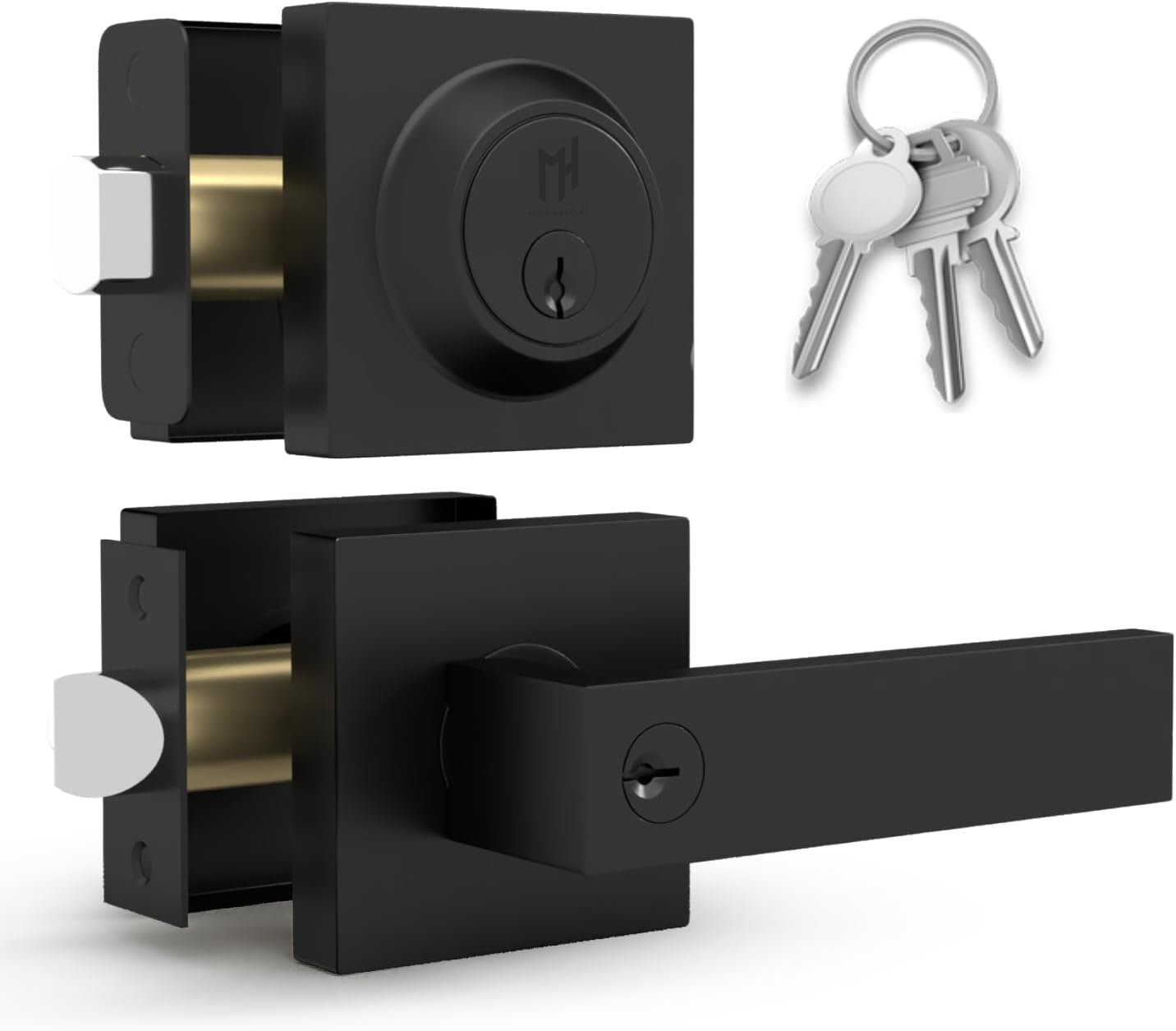 Mega Handles ROBELL Reversible Entry Door Lever and Single Cylinder ...