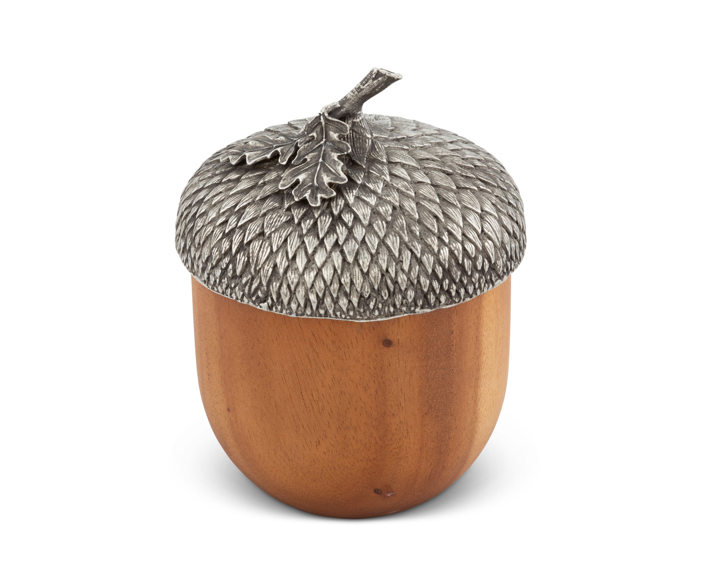 Vagabond House Majestic Forest Wood Decorative Box with Pewter Acorn ...