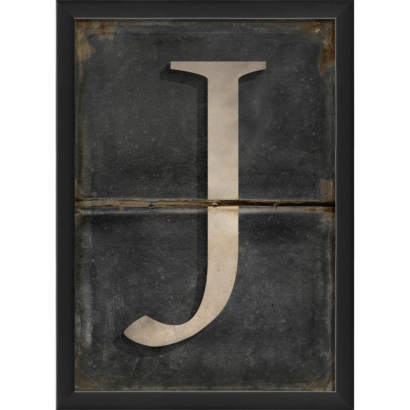 Williston Forge 'Letter J' Framed Textual Art | Wayfair