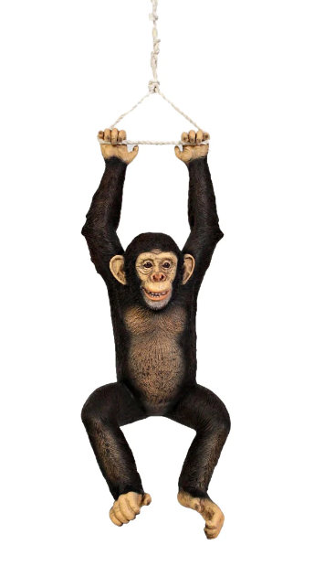 Bungalow Rose Sarsour Monkey Chimpanzee Hanging On Rope Life Size | Wayfair