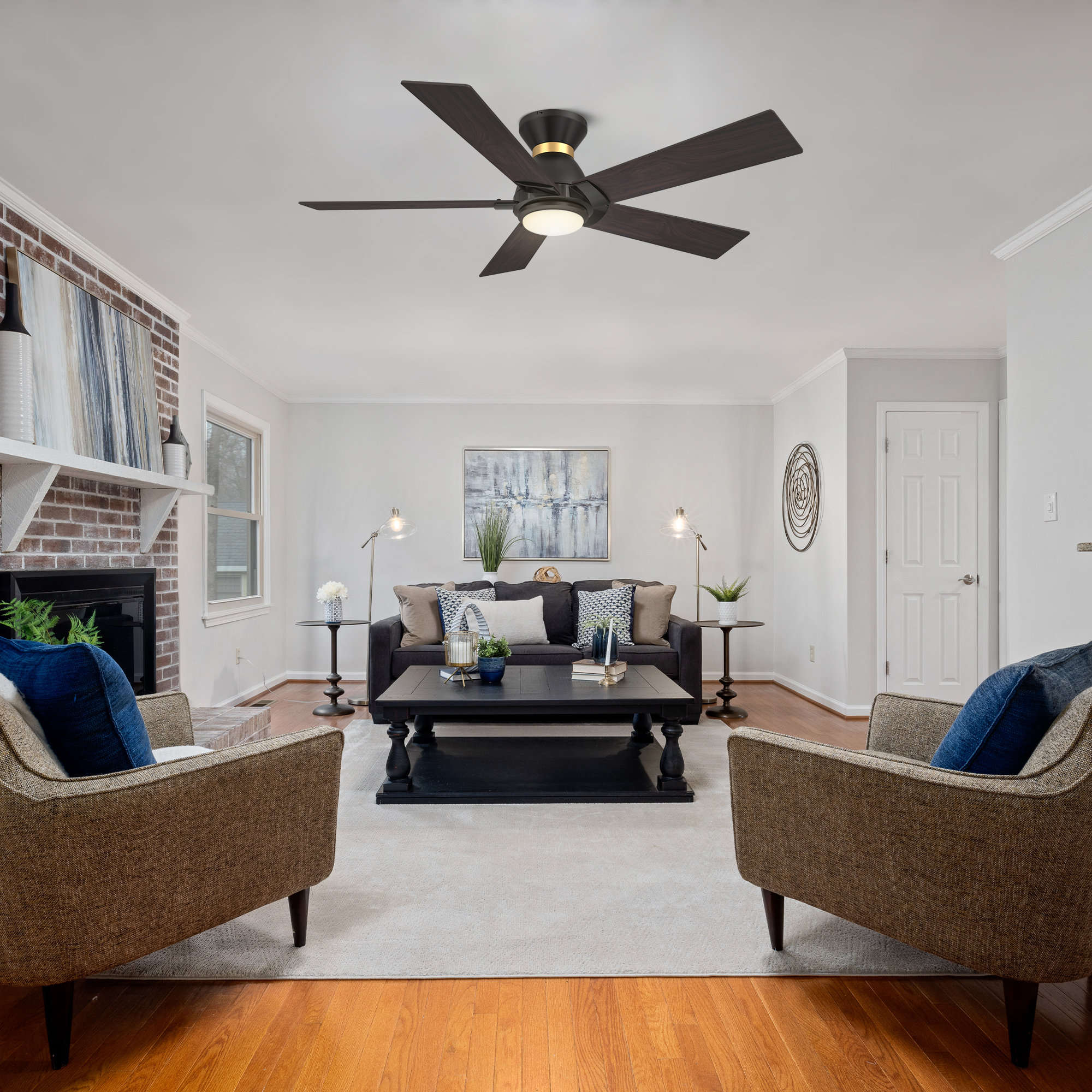 Latitude Run® Geovoni 52'' Ceiling Fan with LED Lights | Wayfair