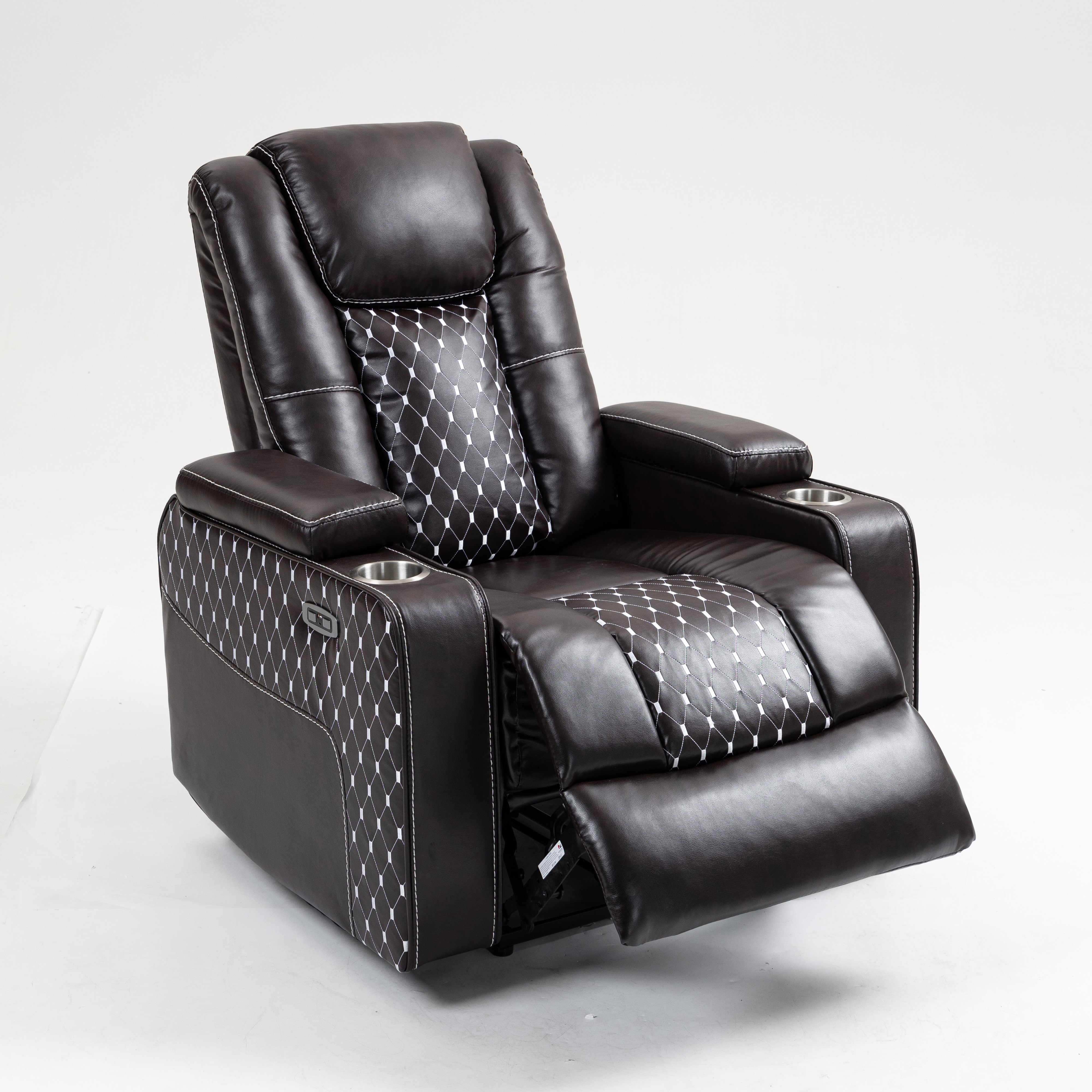 Ebern Designs 34'2 Wide Power Electric Recliner With USB Ports And Cup ...