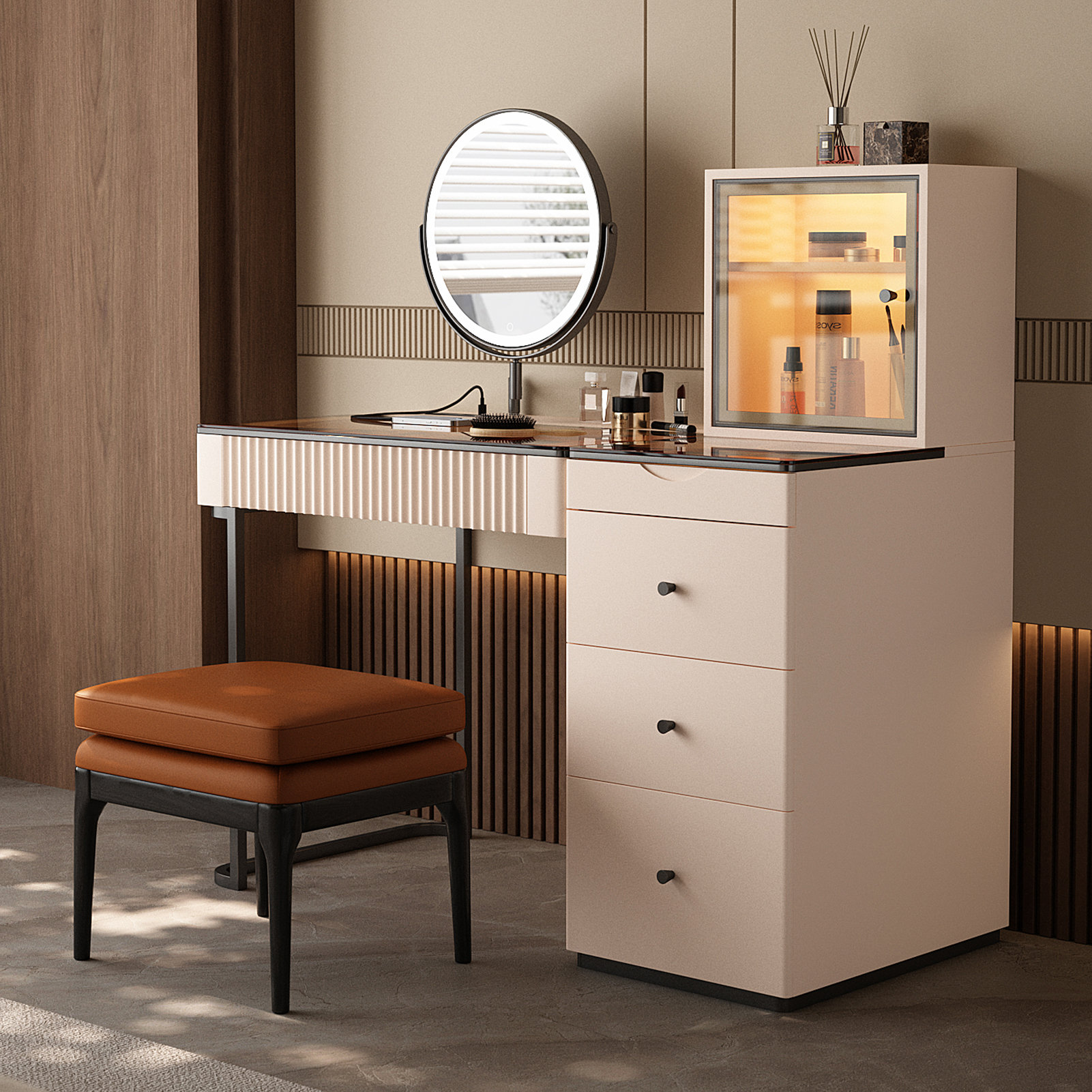 Orren Ellis Makeup Vanity Set | Wayfair