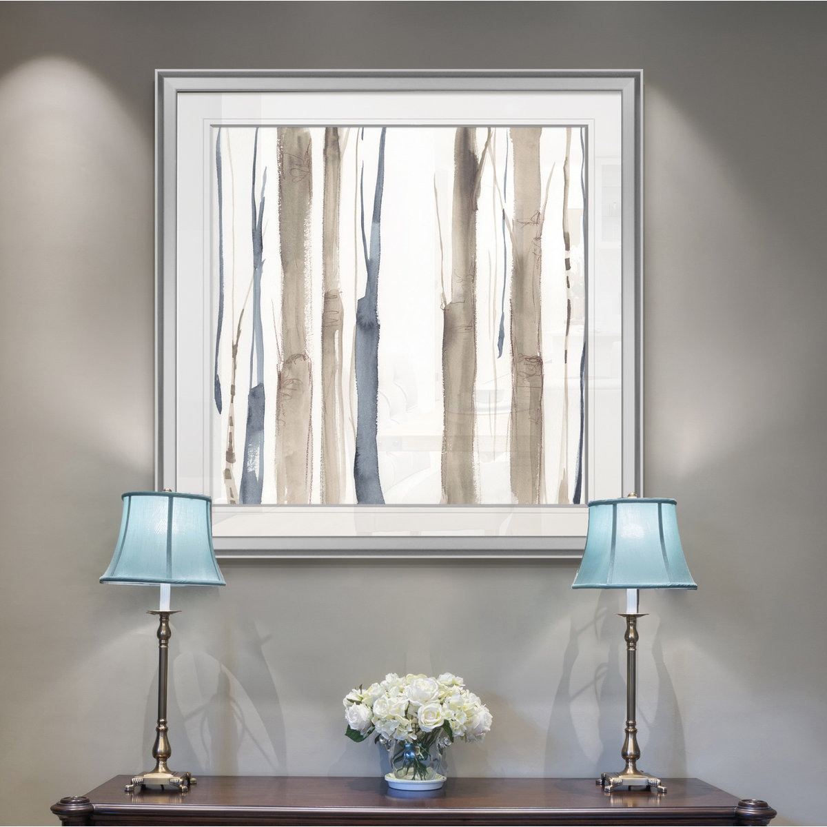 Ebern Designs 'Duo Tone Trees II' Painting & Reviews | Wayfair