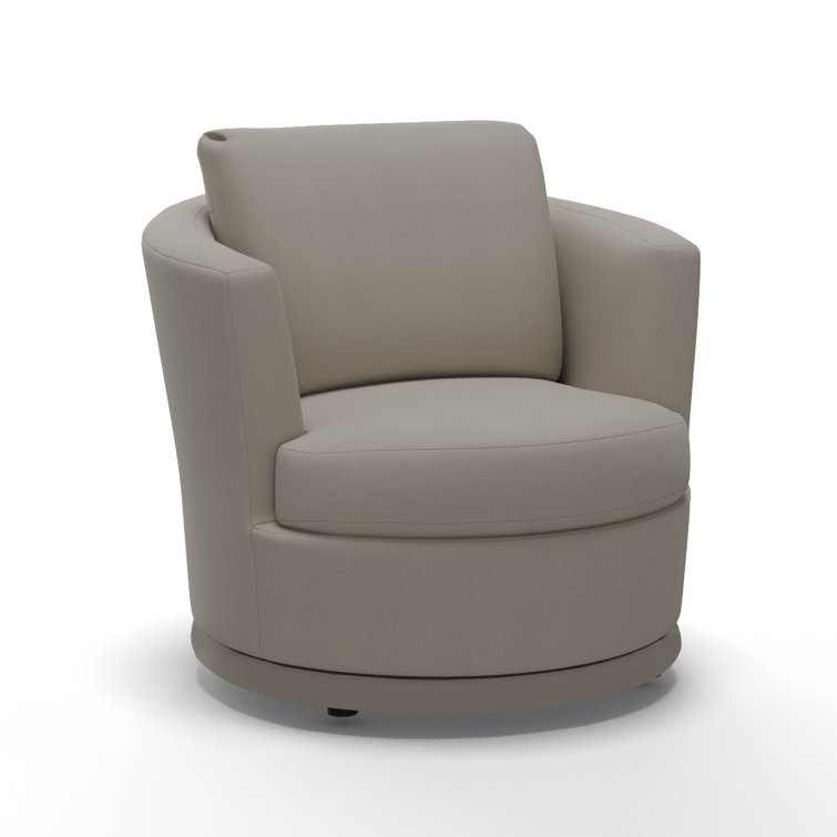 Birch Lane™ Upholstered Swivel Barrel Chair | Wayfair