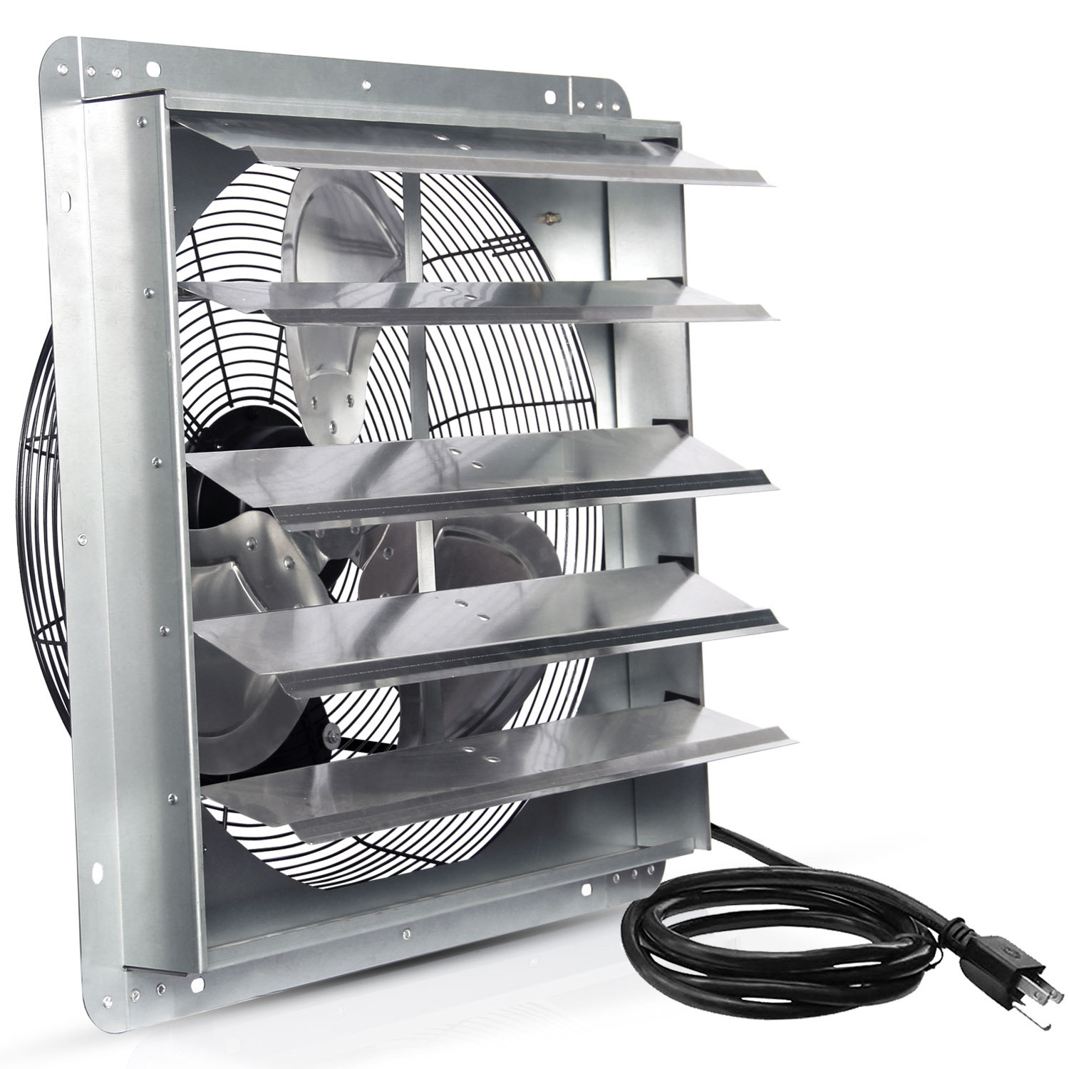 Ventisol 20 In. Shutter Exhaust Fan,Wall Mounted With 1.65M Power Cord ...