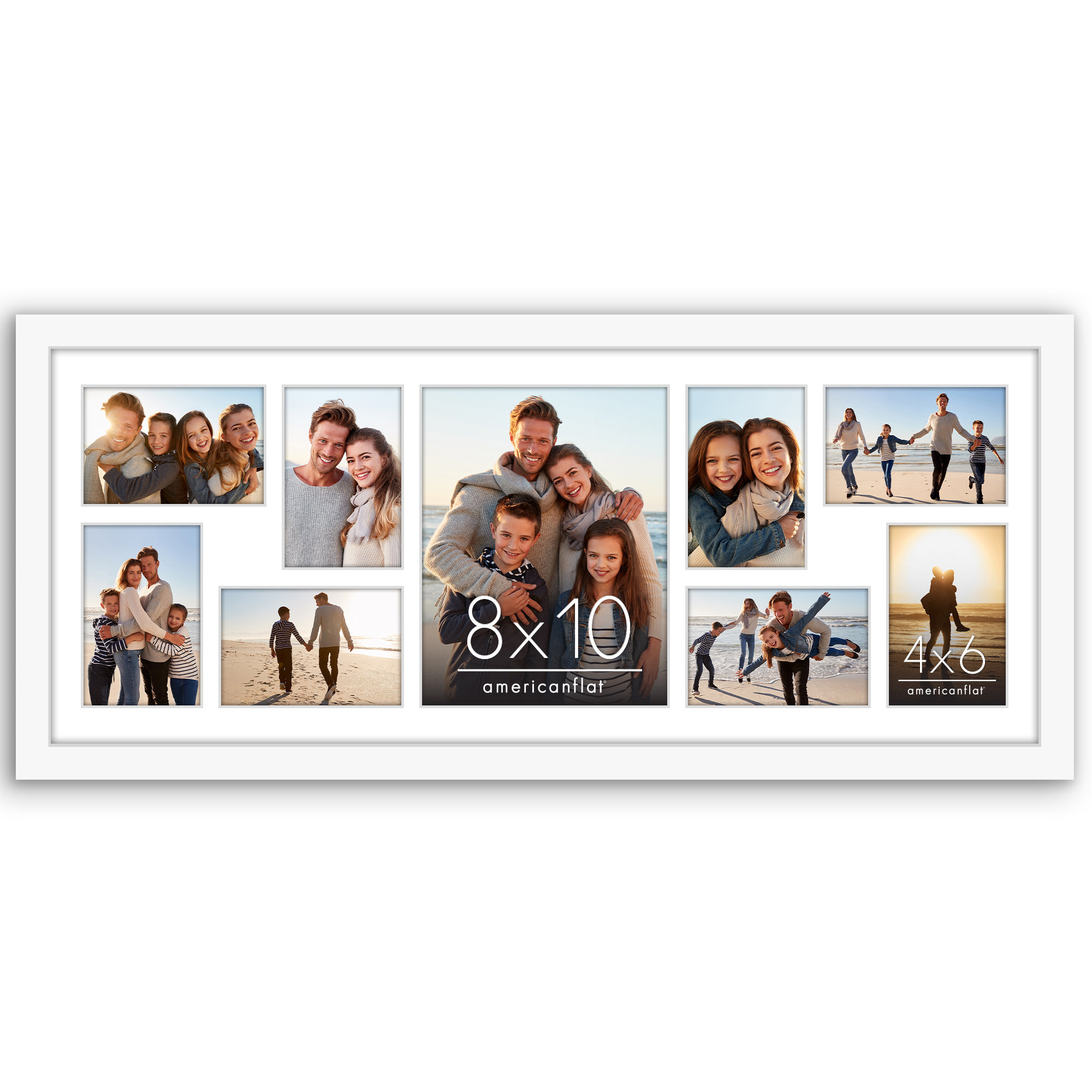 Americanflat 12X30 Collage Picture Frame - Fits One 8X10 Photo And ...