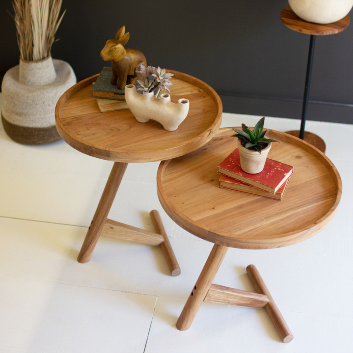 Millwood Pines Chupp Solid Wood Tray Top End Table Set - Wayfair Canada