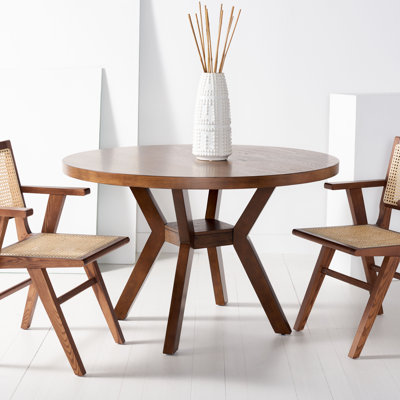 SafaviehCouture Round Solid Wood Base Dining Table & Reviews | Wayfair