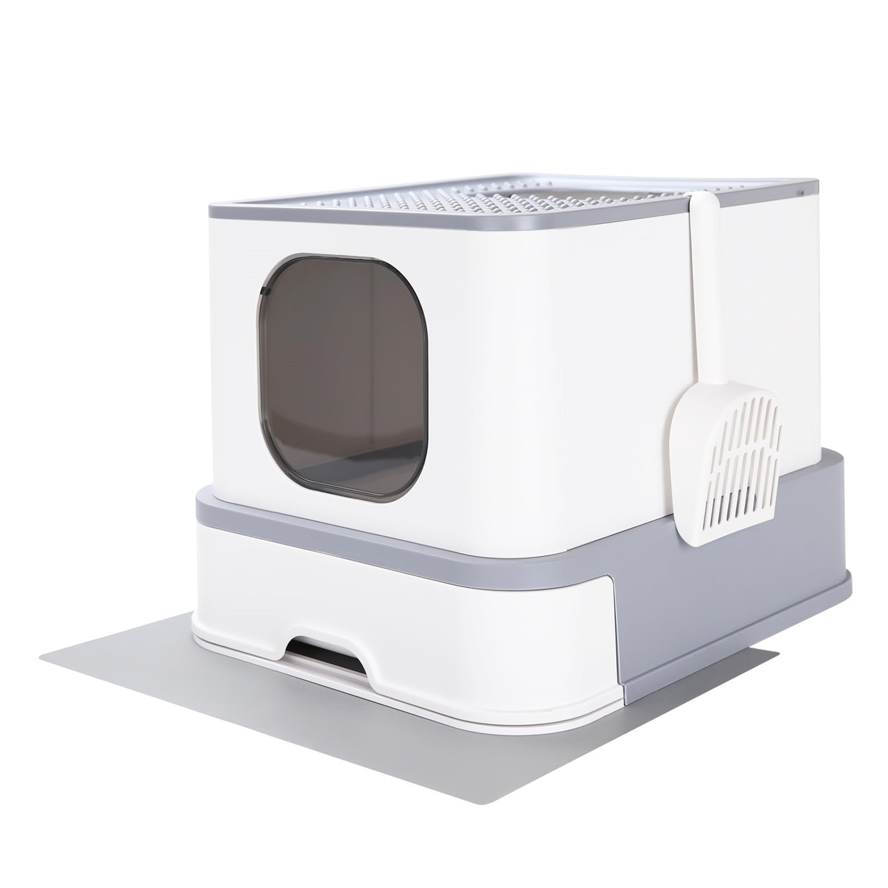 Tucker Murphy Pet™ Large Top Entry Splash Proof Cat Litter Box With Lid ...