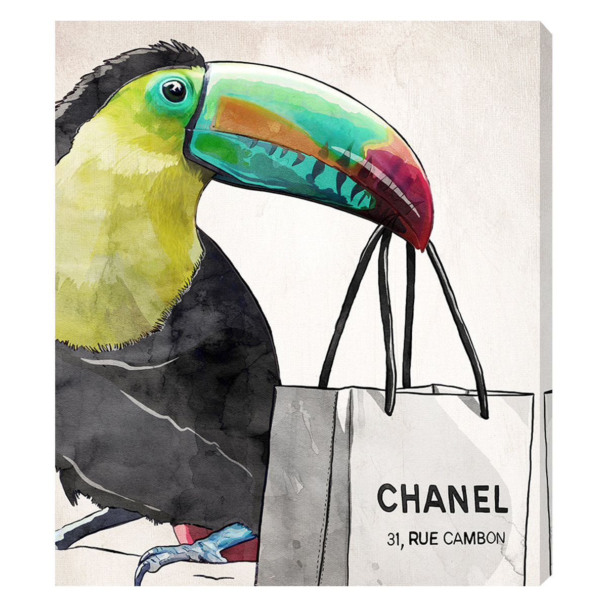 House of Hampton® 'French Toucan' Print on Canvas | Wayfair