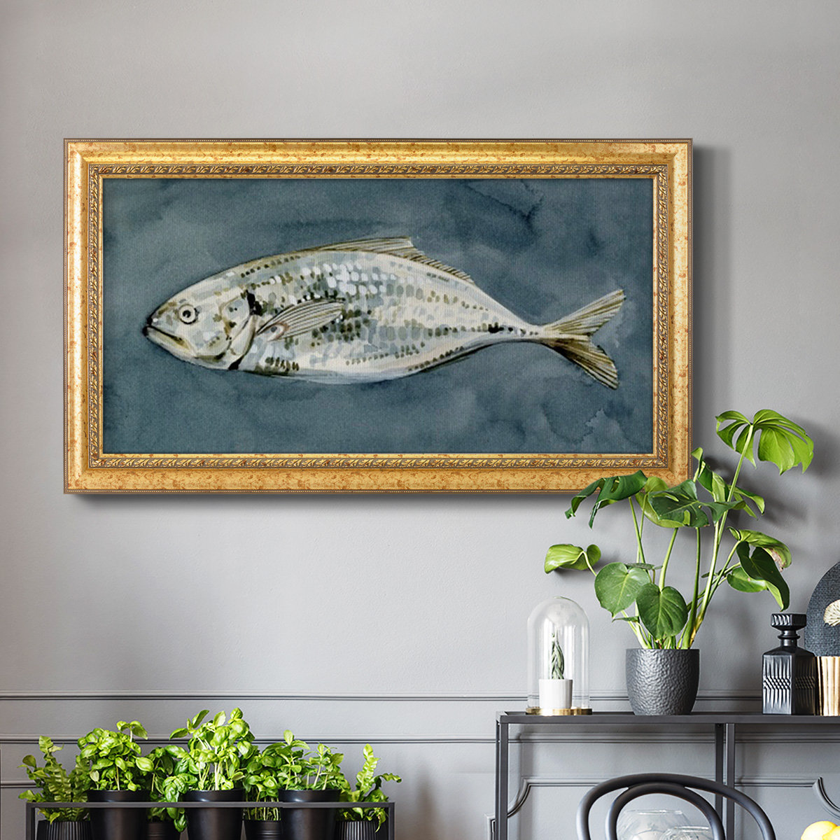 Dovecove Deep Sea Swimmer I - Single Picture Frame Print on Canvas ...