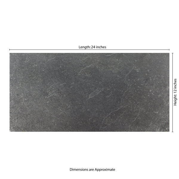 Ackland Camden 12 in. x 24 in. Gauged Slate Floor and Wall Tile ...