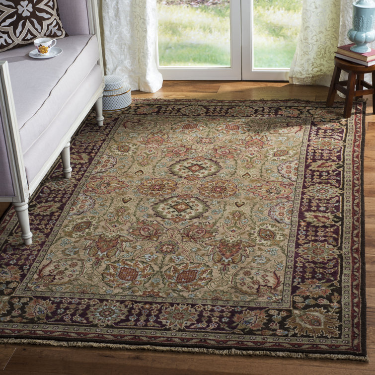 Birch Lane™ Iberia Oriental Hand-Knotted Wool Camel Area Rug | Wayfair