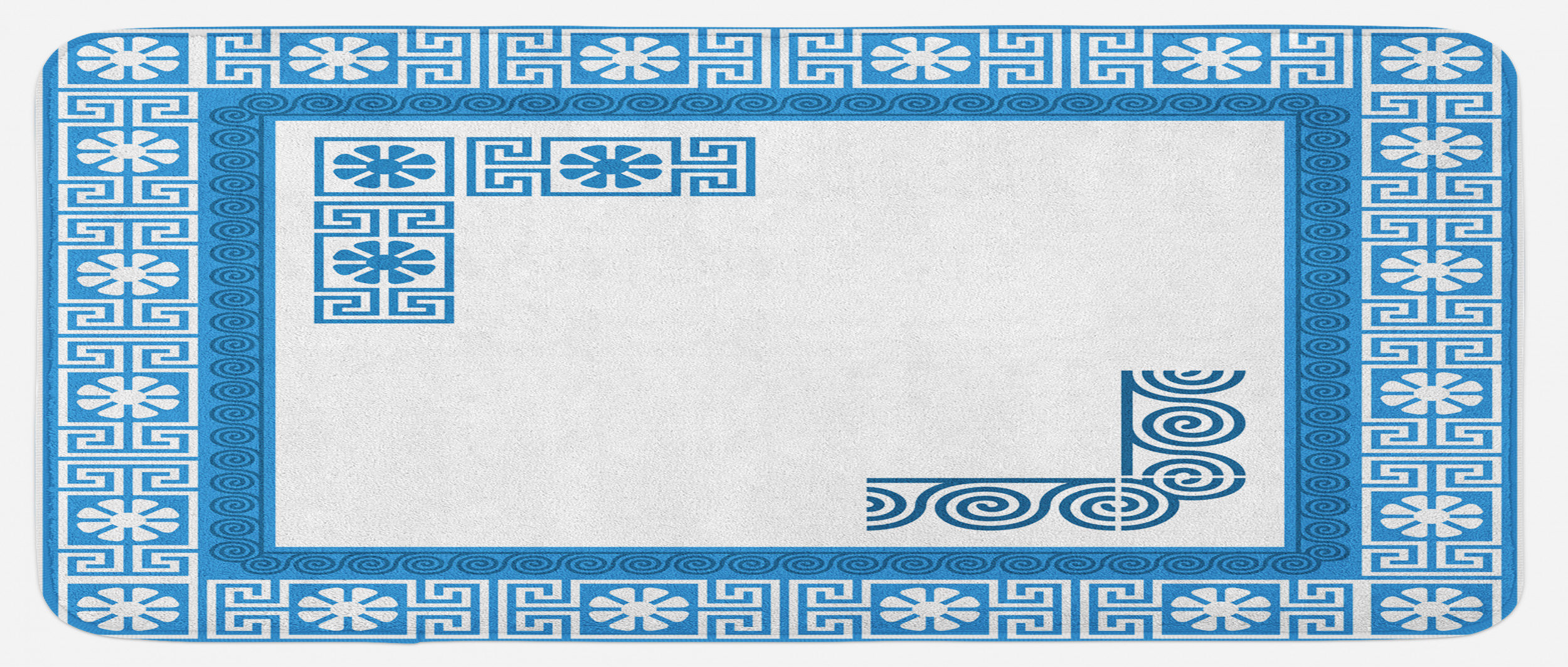 East Urban Home Greek Key Kitchen Mat | Wayfair