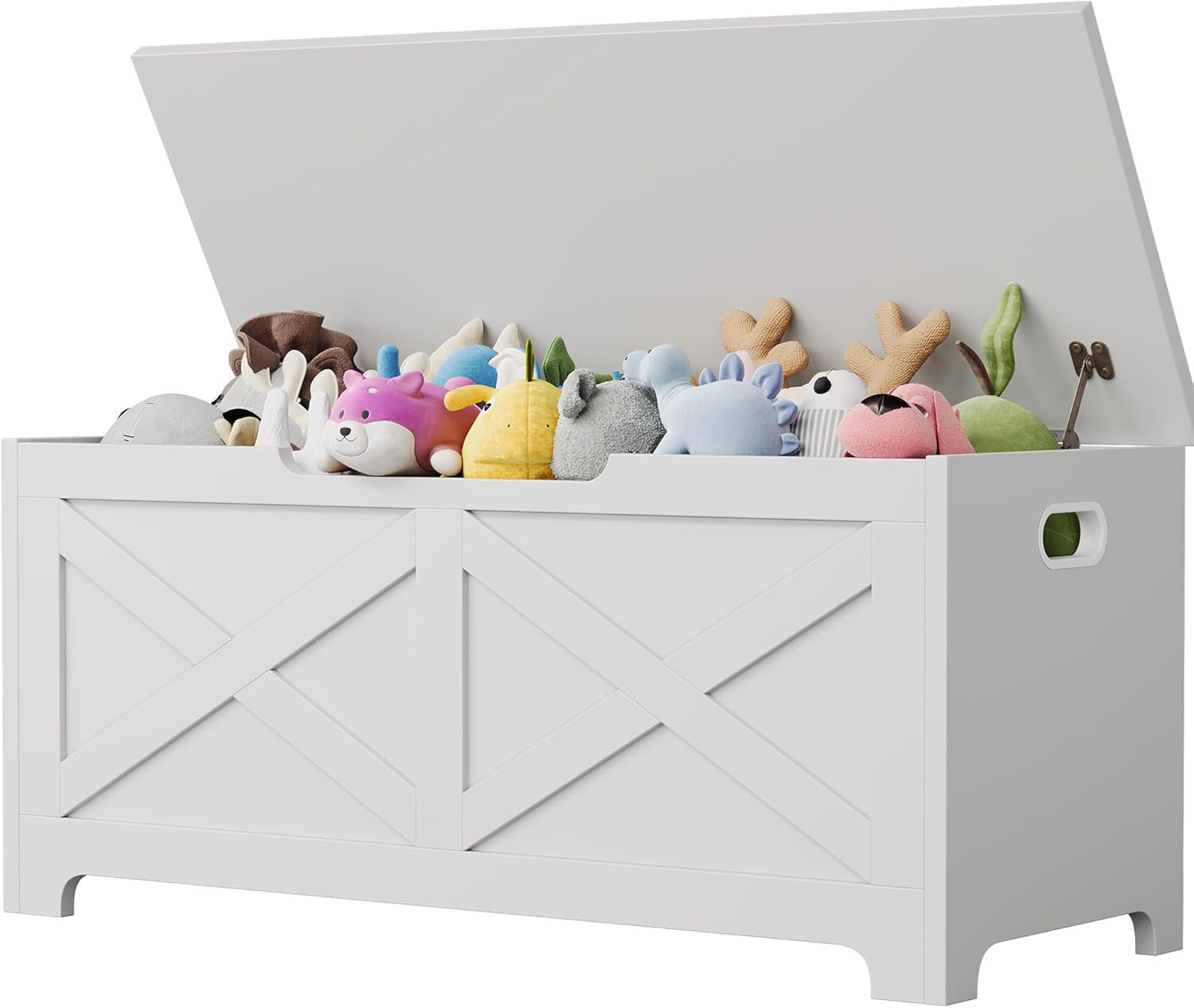 Harper Orchard 39.4inch Storage Chest, Wooden Storage Bench with Safety ...