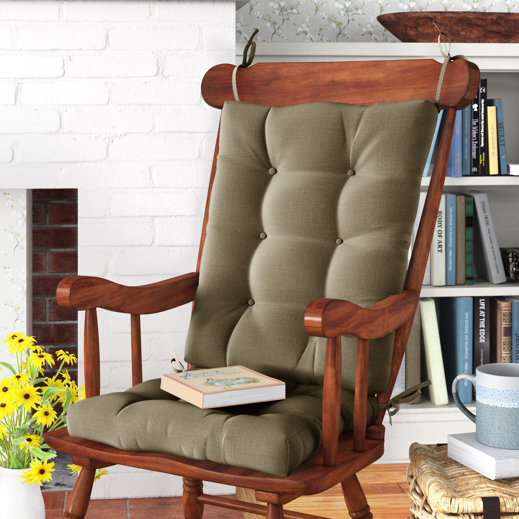 Latitude Run® Non-Slip Rocking Chair Cushion Set & Reviews | Wayfair