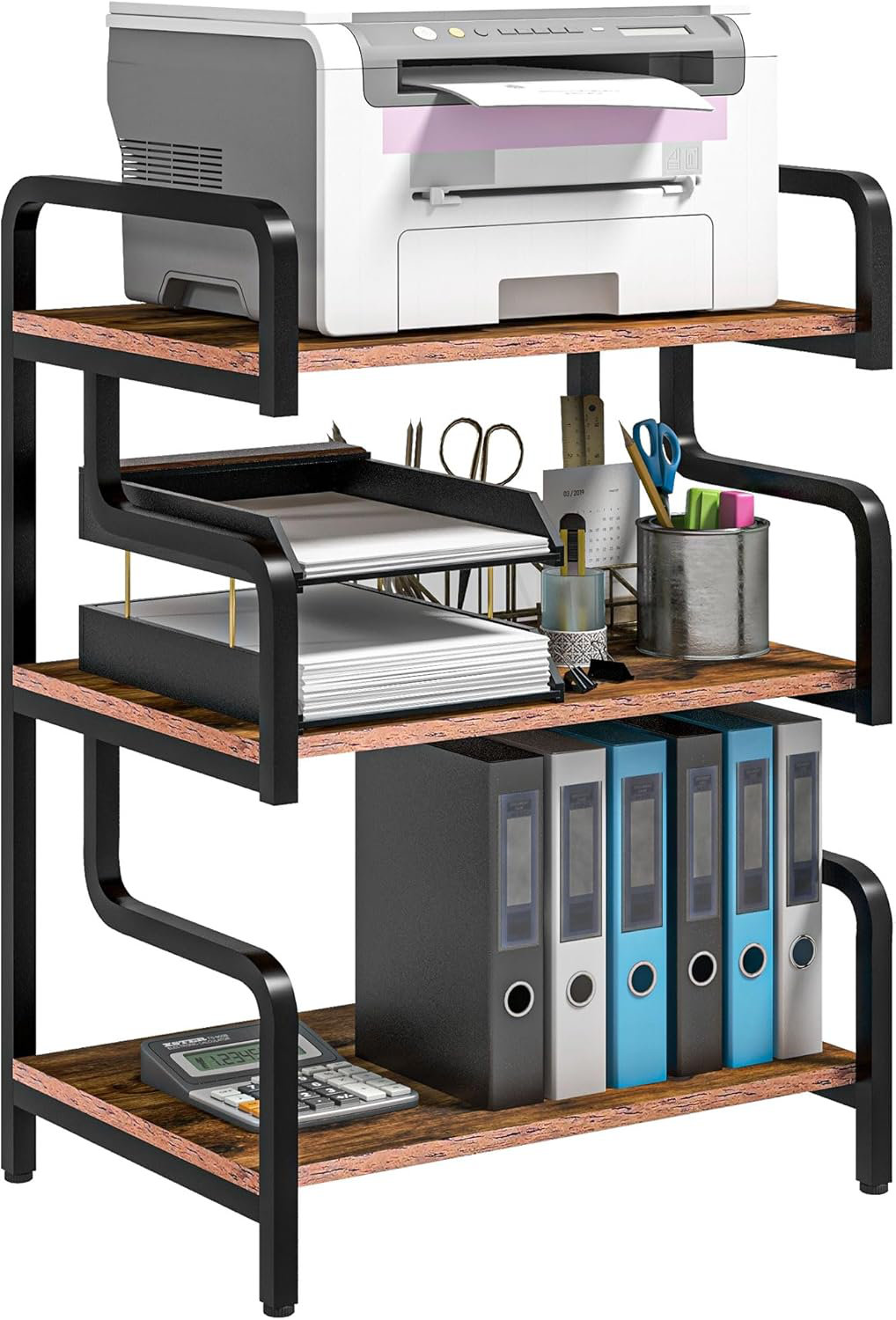 ERTCHUE RIED 3-Tier Industrial Metal Printer Stand With Storage For ...