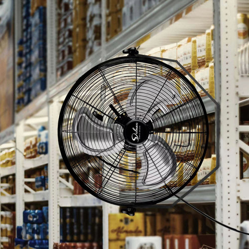 dubbin Industrial Wall Mount Fan,3 Speed Commercial Ventilation Metal ...