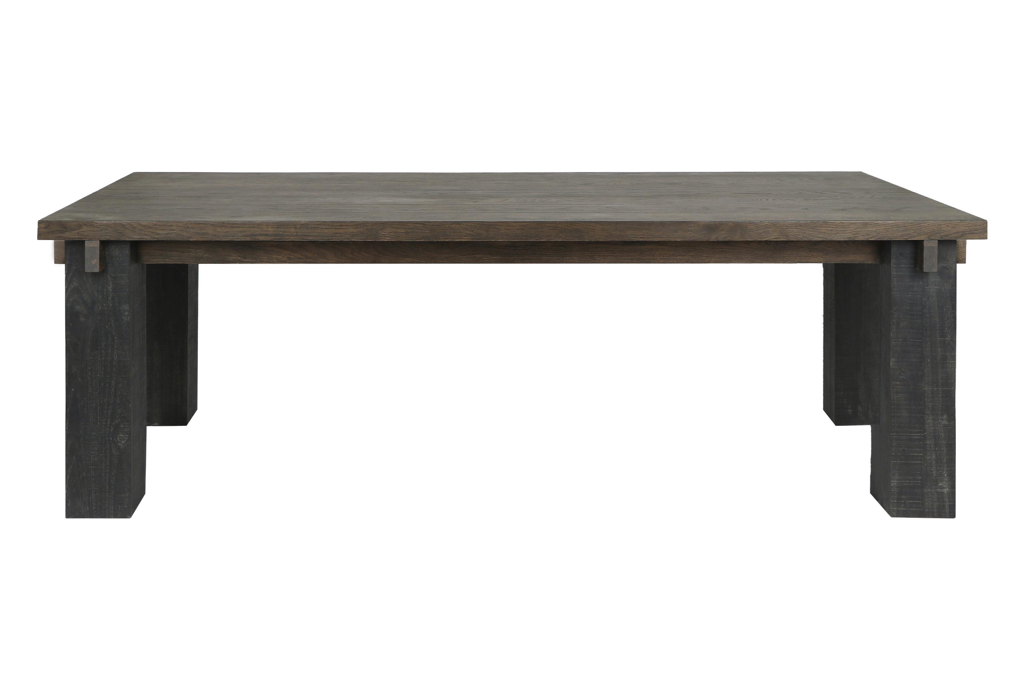Classic Home Duncan 90" Reclaimed Solid Wood Farmhouse Dining Table In ...