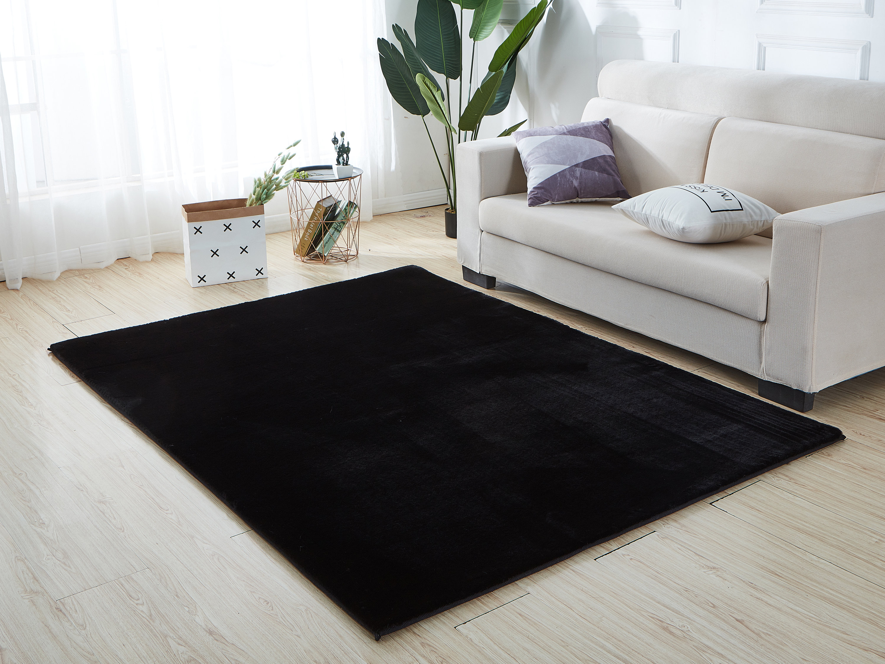 Latitude Run® Precilla Tufted Black Rug | Wayfair