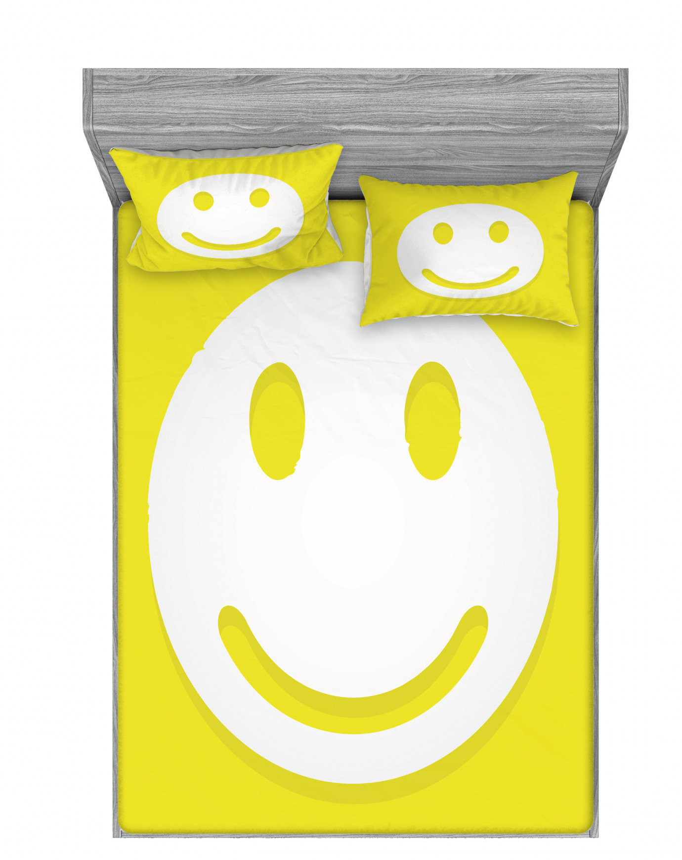 Ambesonne Rise Wake Uo Positive Optimistic Life Message Big Smiley ...