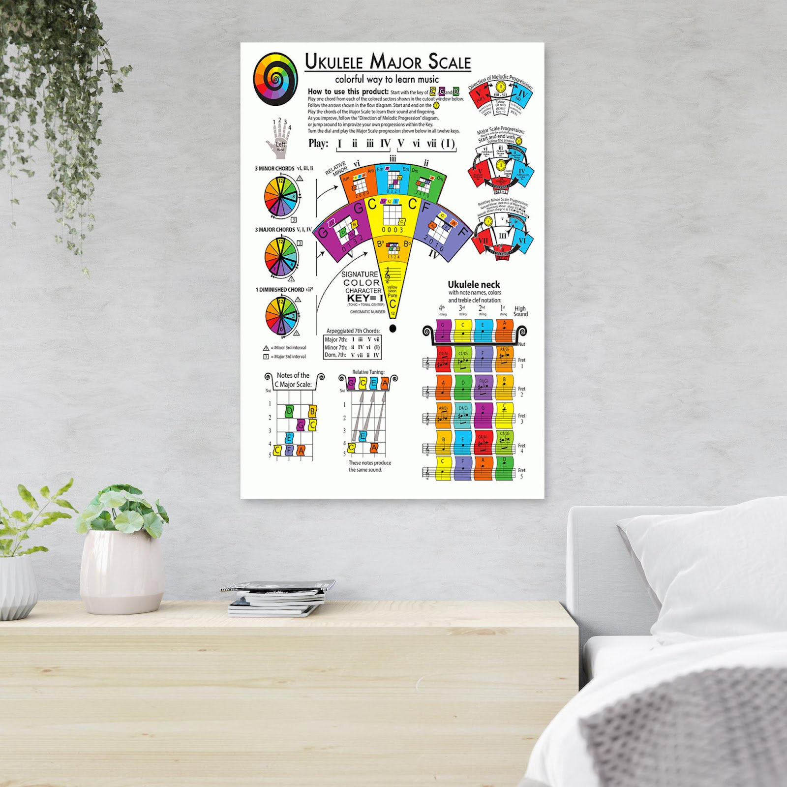 Trinx Analysis Of The Ukulele - Ukulele Major Scale - 1 Piece Rectangle ...