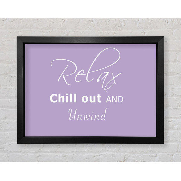 Bright Star Relax Chill Out Lilac - Single Picture Frame Print ...