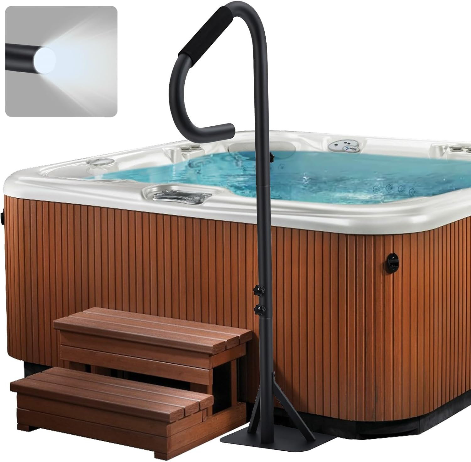 gaomon Hot Tub Handrail, 360° Rotatable Spa Side Handrail with 18"~48 ...