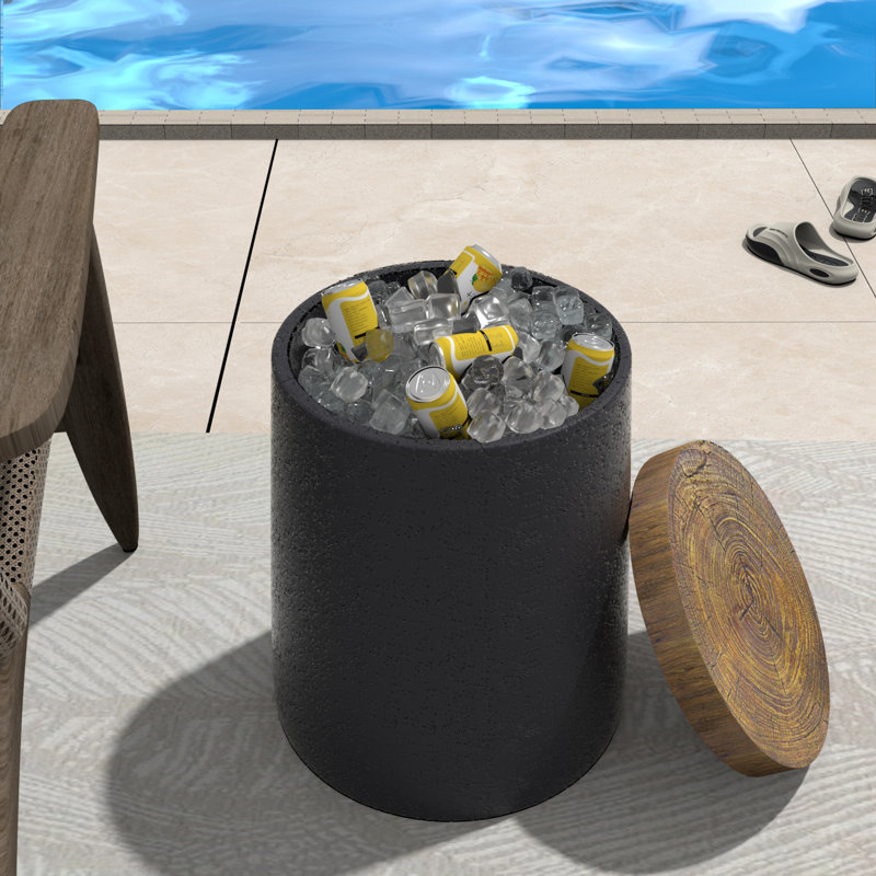 Hokku Designs Nian Hard-Anodized Magnesium Ice Bucket，Outdoor Side ...