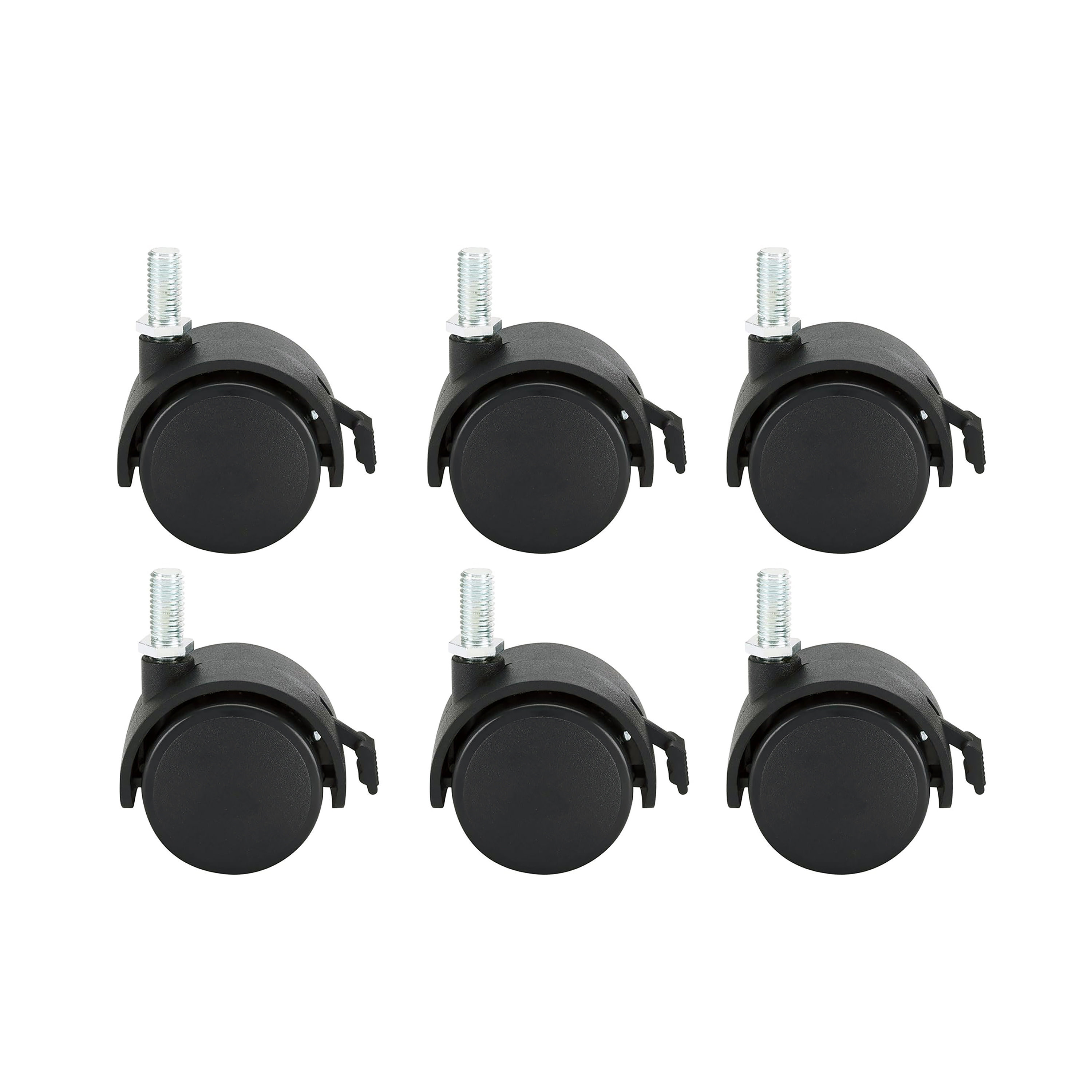 Factory Direct Partners Locking Casters for Upholstered Seating, 6-pack ...