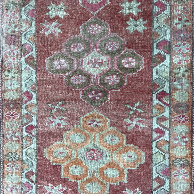Bungalow Rose Handmade Turkish Oushak Wool Runner | Wayfair