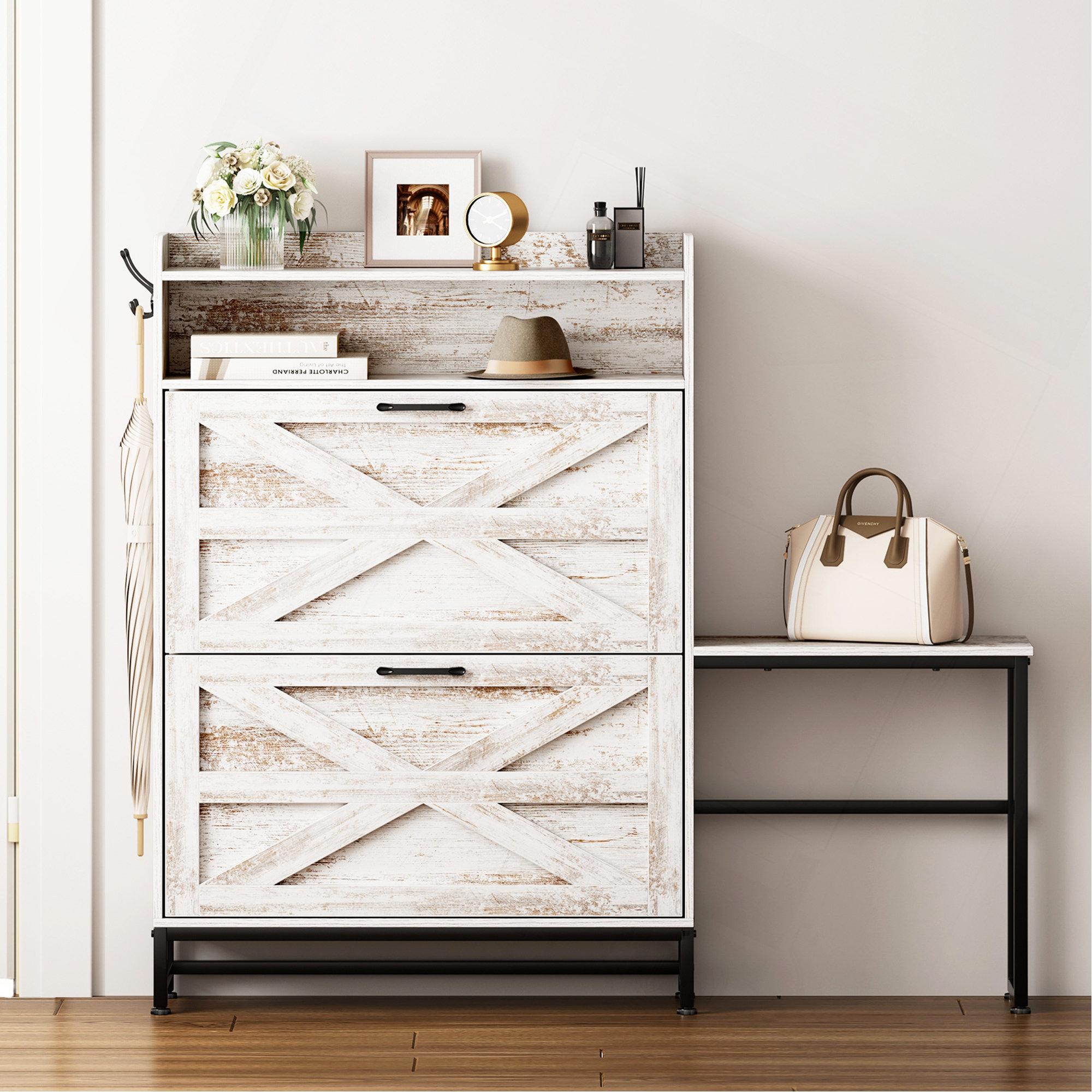 Ophelia & Co. Shoe Cabinet, Entry Home Shoe Cabinet, Entrance Balcony ...