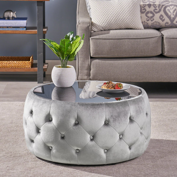 Round-velvet-coffee-table | Wayfair