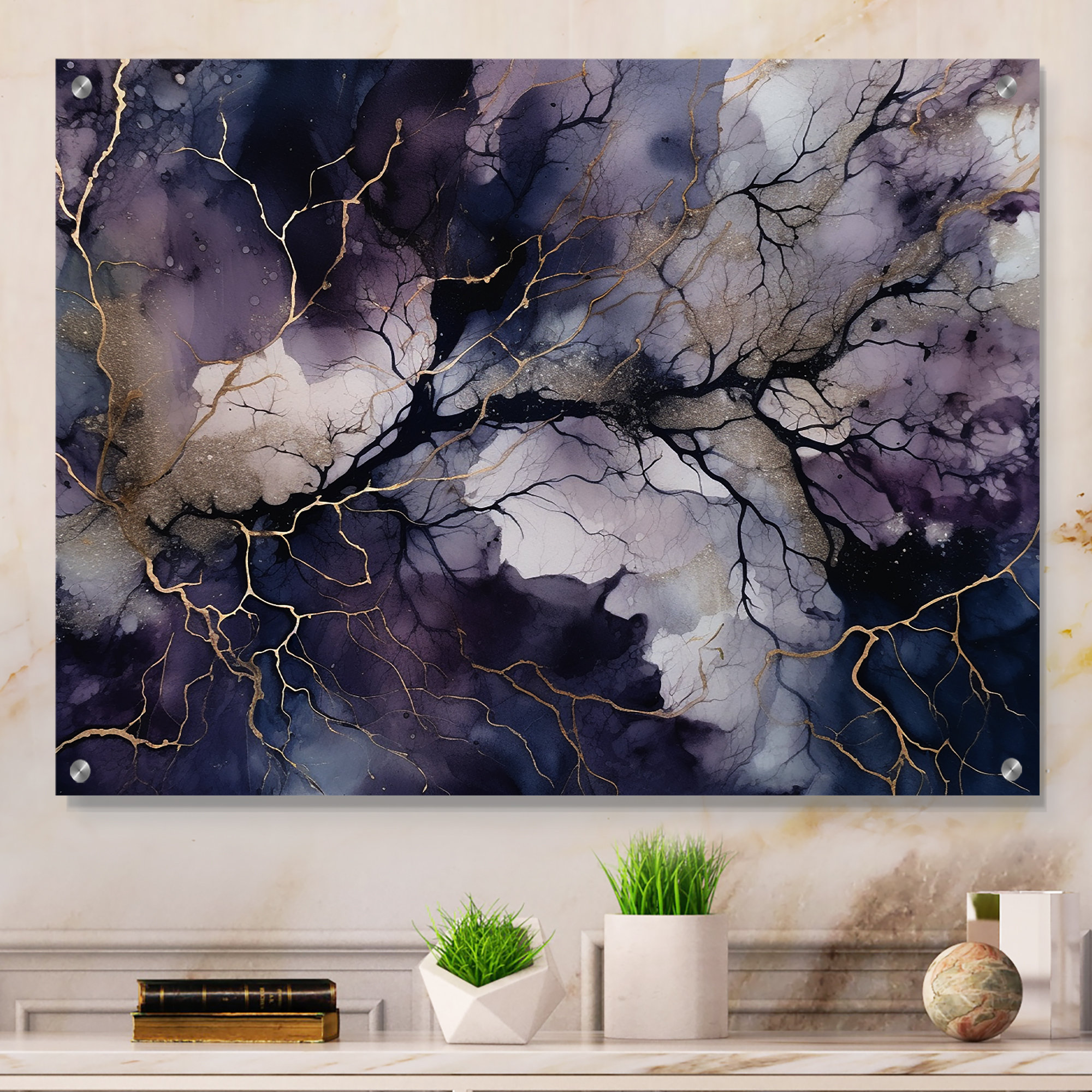 Ivy Bronx Purple And Exploring The Language Of Painting III - Abstract ...