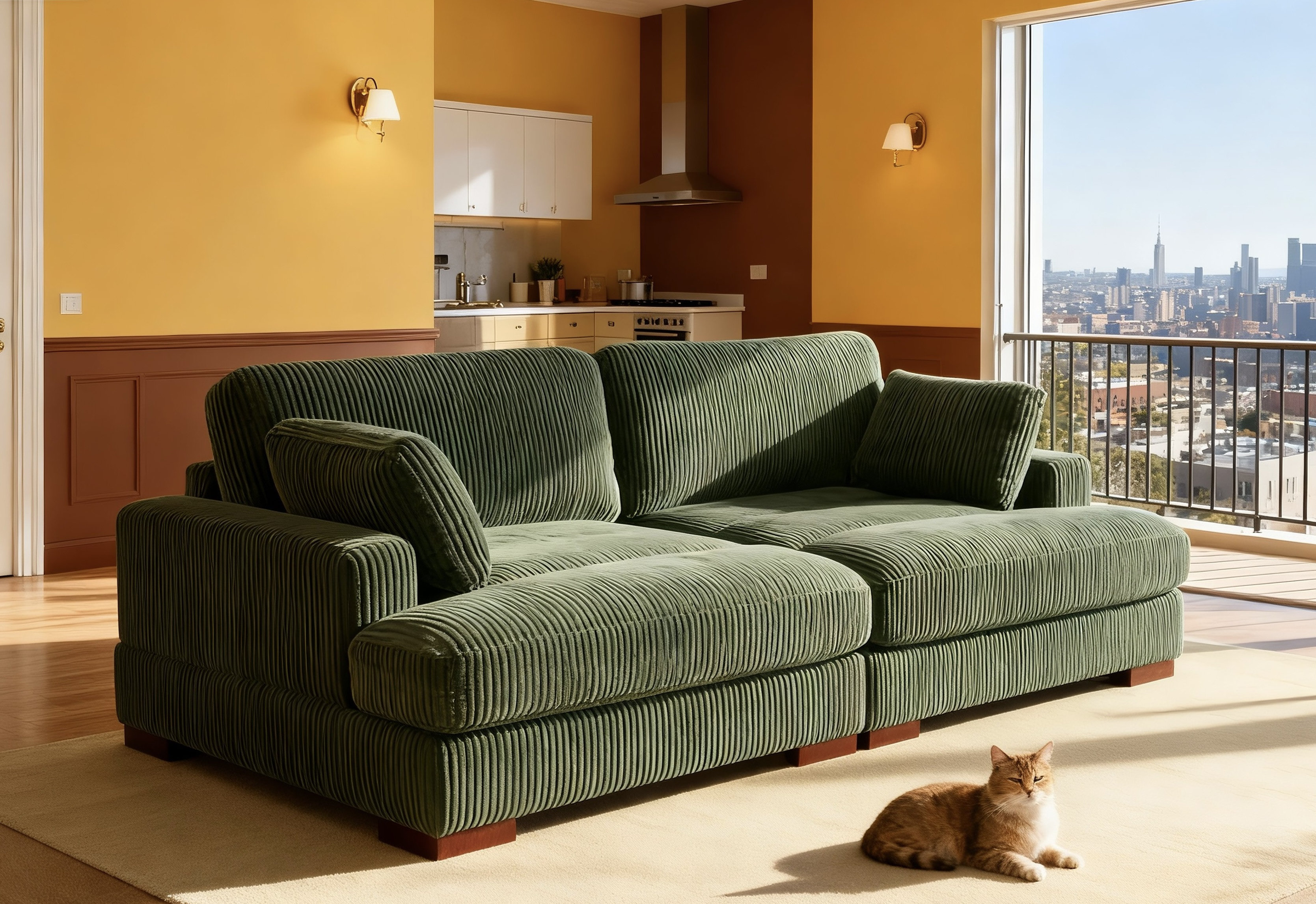 Etta Avenue™ Mordecai 90" Square Arm Sofa & Reviews | Wayfair