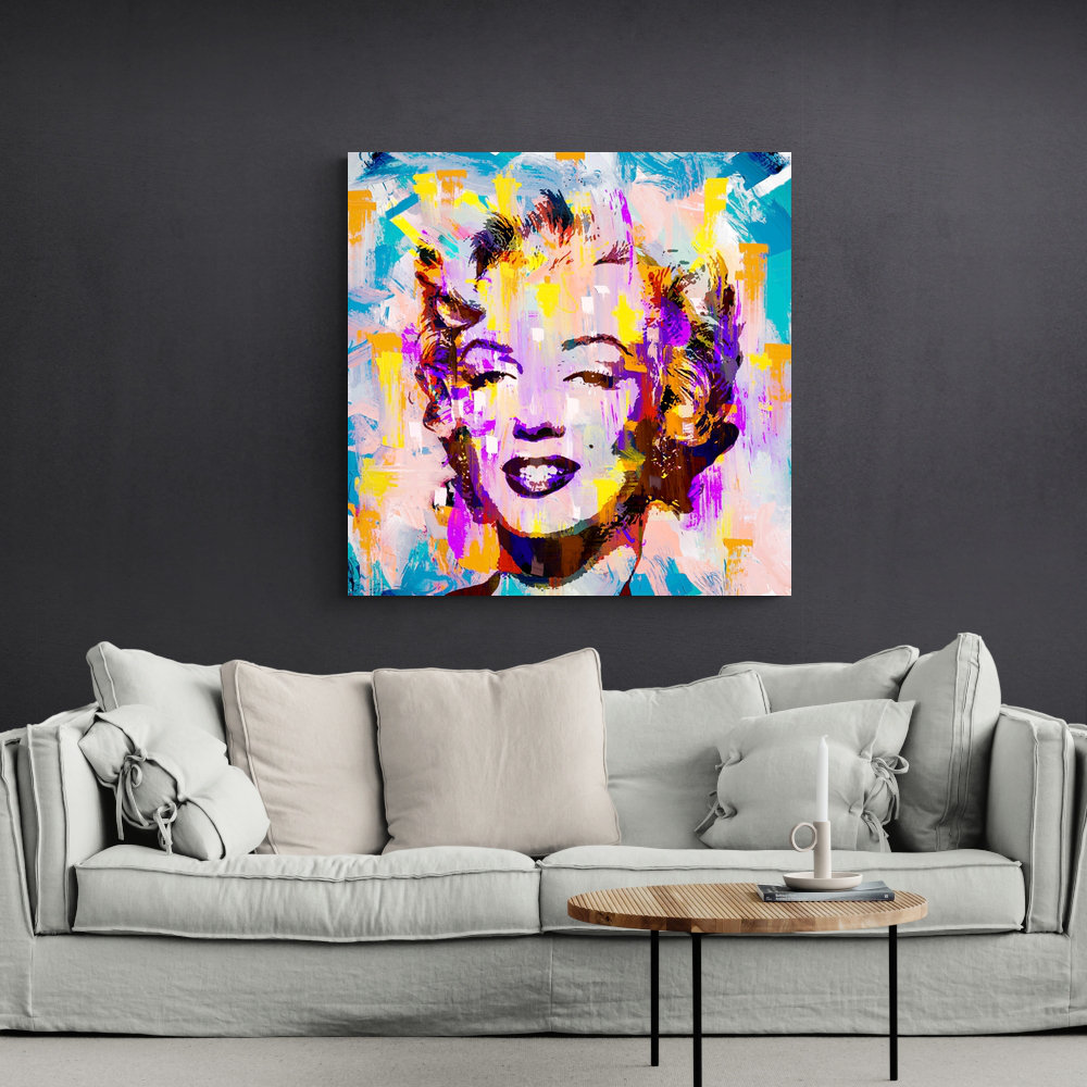 ATX Art Group LLC Marilyn Rain by Stephen Chambers - Wrapped Canvas ...