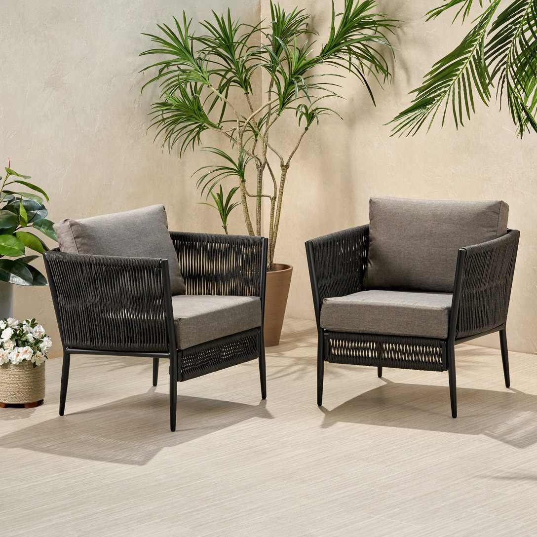 Latitude Run® Outdoor Woven Rope Chair | Wayfair