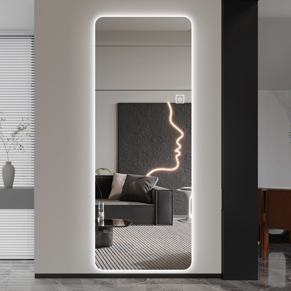 Ivy Bronx Aleyah Frameless Led Mirror Full Length Mirror With Ligths ...